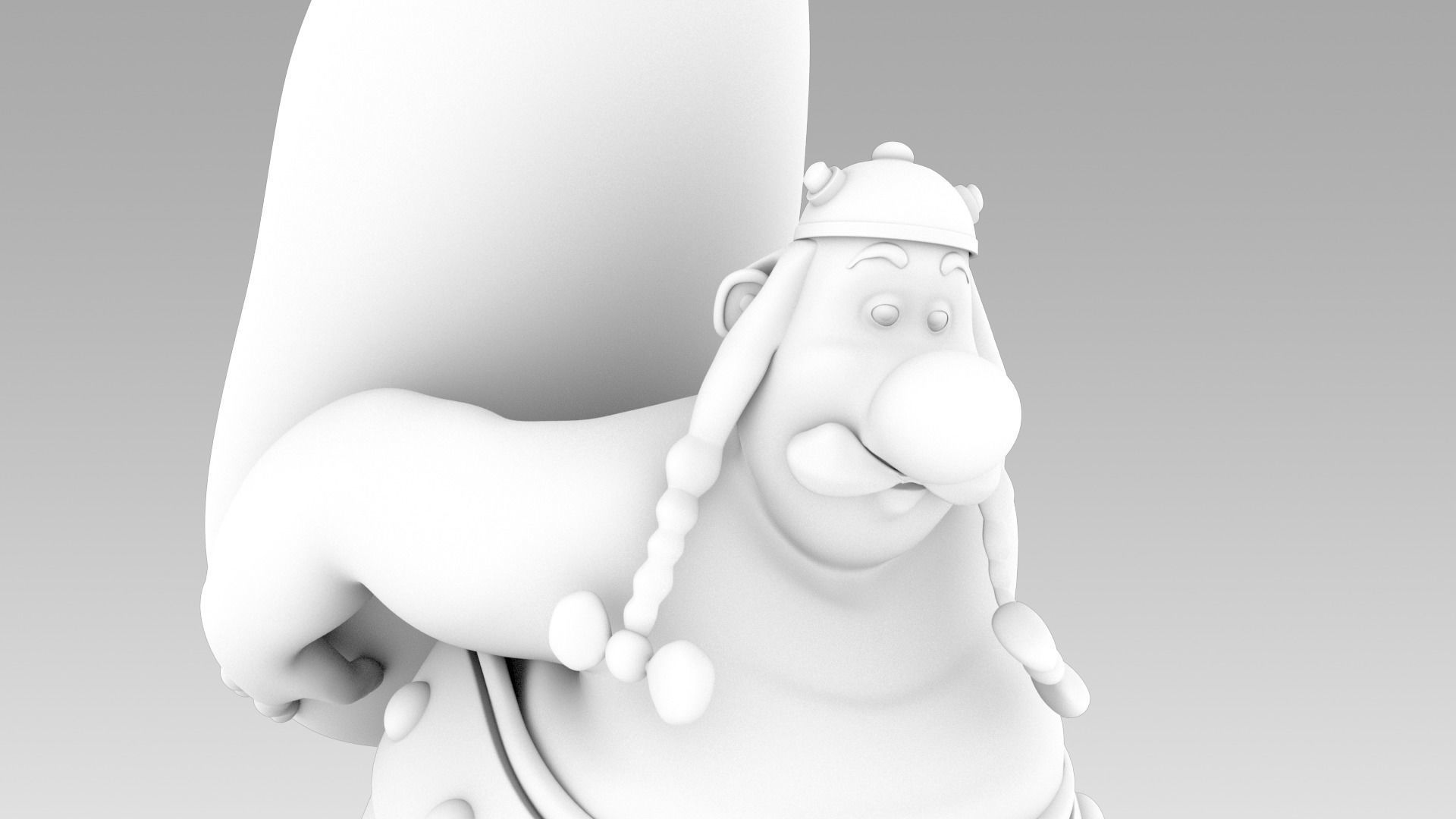 3D model Obelix cartoon character VR / AR / low-poly | CGTrader