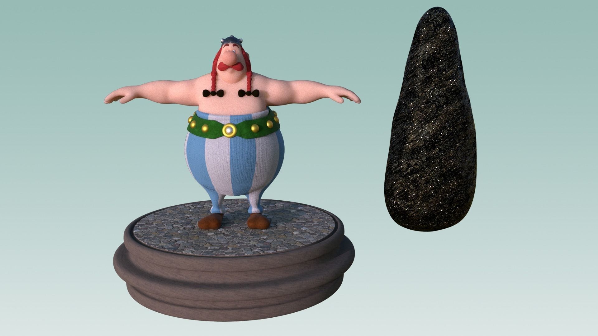 3D model Obelix cartoon character VR / AR / low-poly | CGTrader
