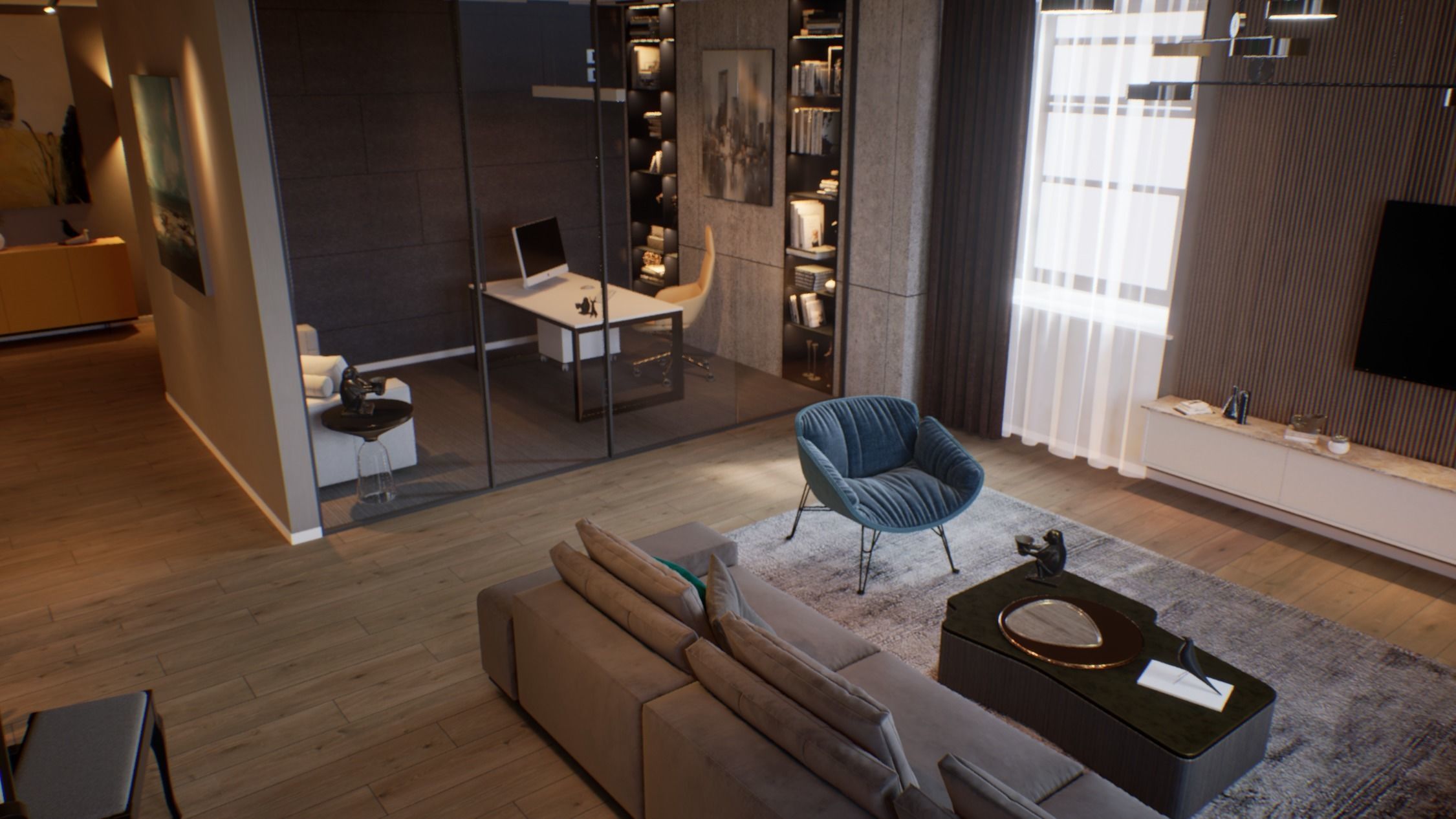 3D model VR ready Living room Unreal engine VR / AR / low-poly | CGTrader
