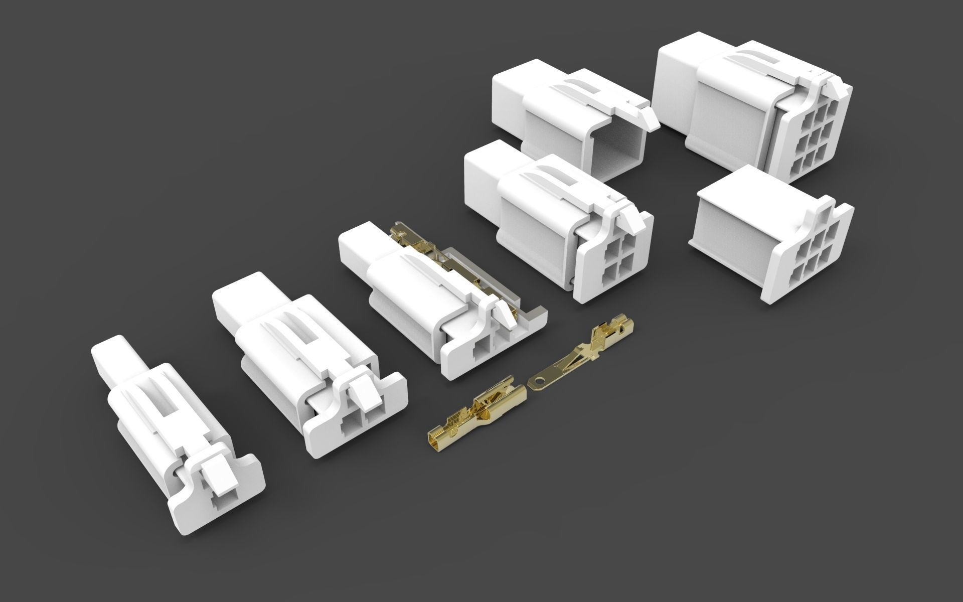 Car Connectors DJ70 3D model 3D printable | CGTrader