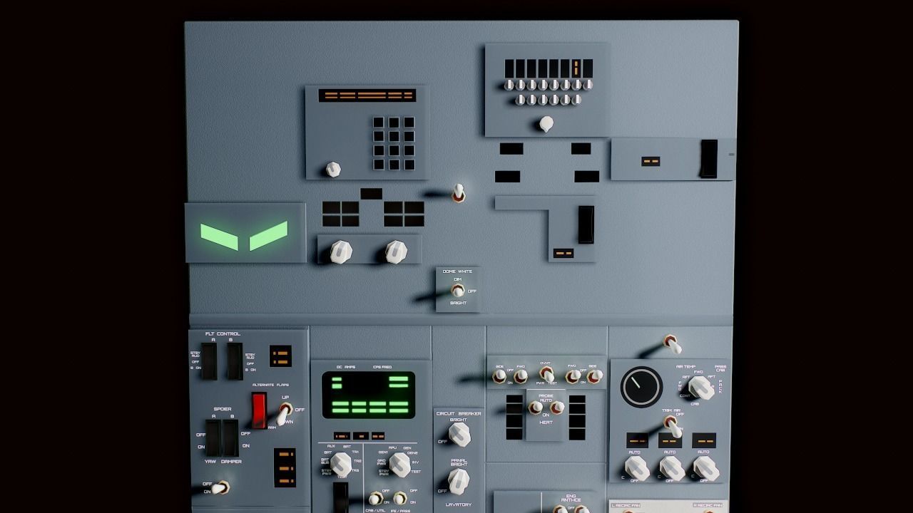 3D model airport control panel VR / AR / low-poly | CGTrader