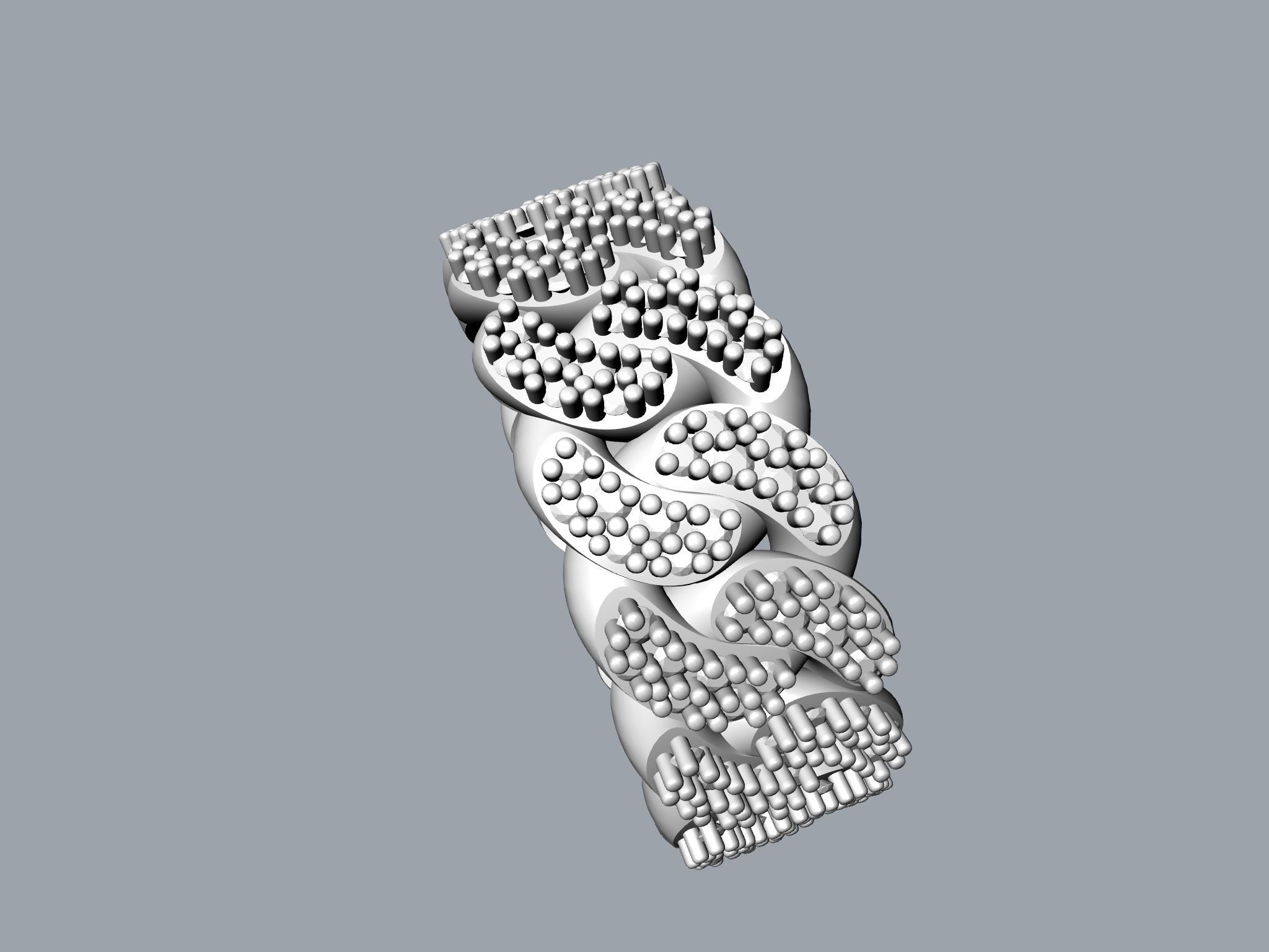 DIAMOND CUBAN LINK CHAIN STL VERIFIED 3D model 3D printable | CGTrader