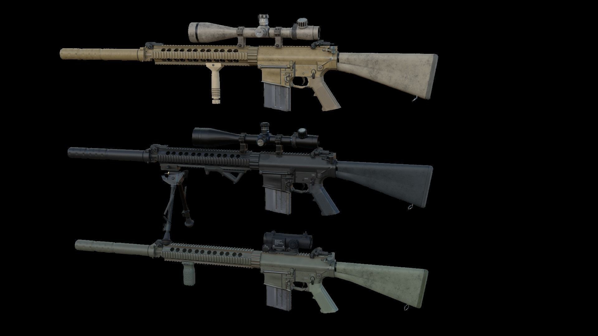 Sniper Rifle Collection | CGTrader