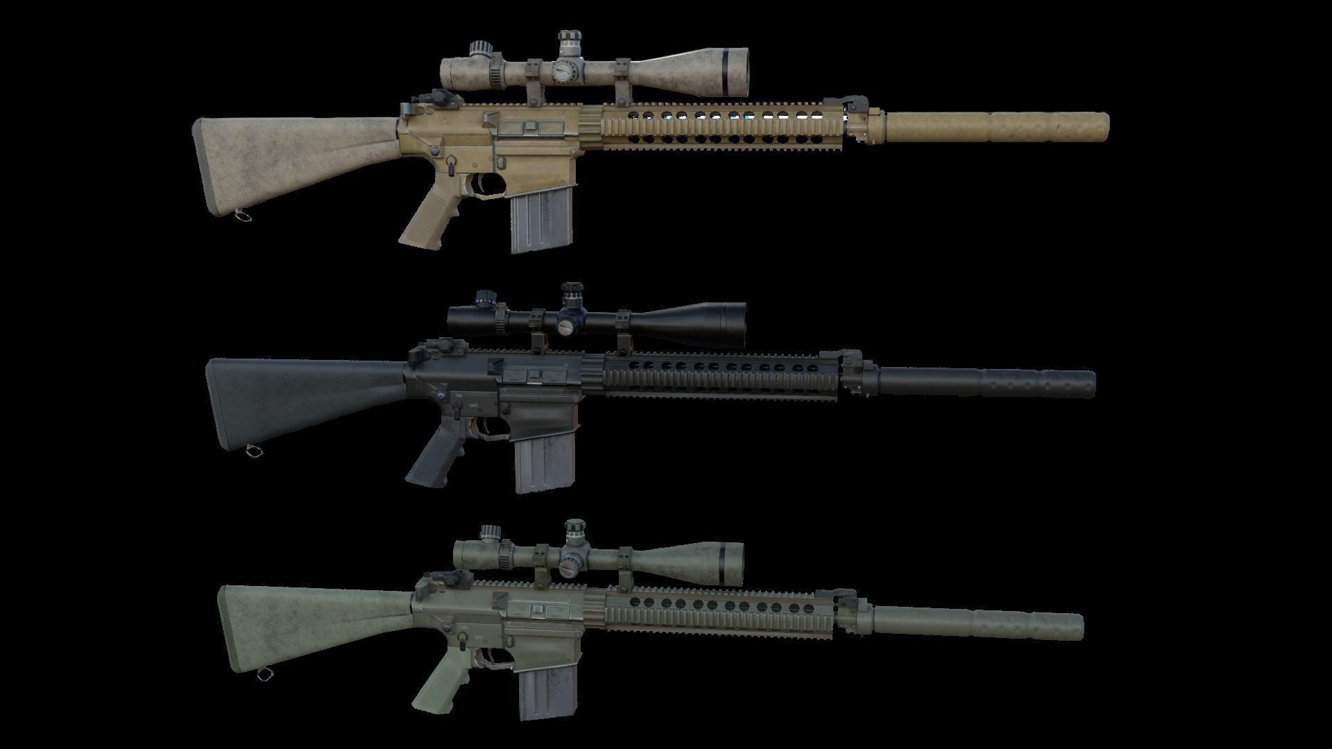 Sniper Rifle Collection | CGTrader