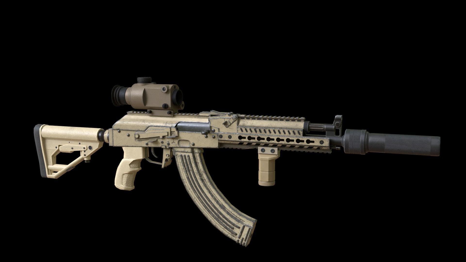 Assault Rifle Collection VR / AR / low-poly | CGTrader