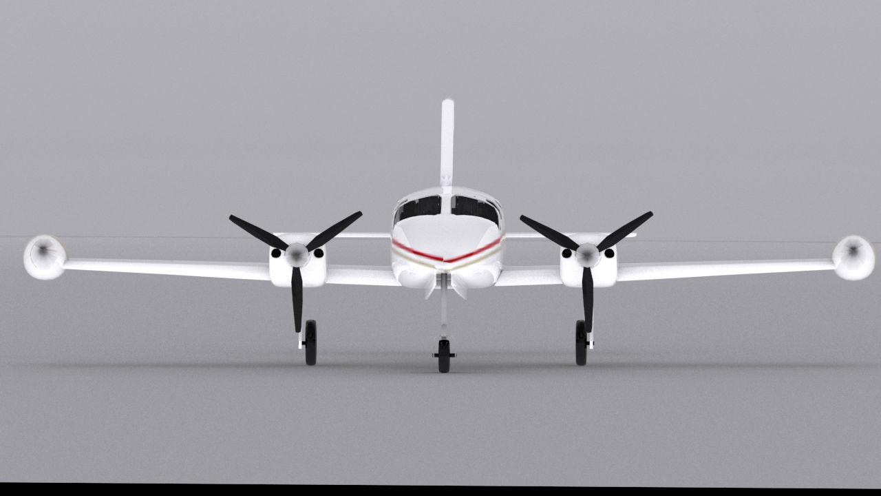 3D model Cessna 401 VR / AR / low-poly | CGTrader