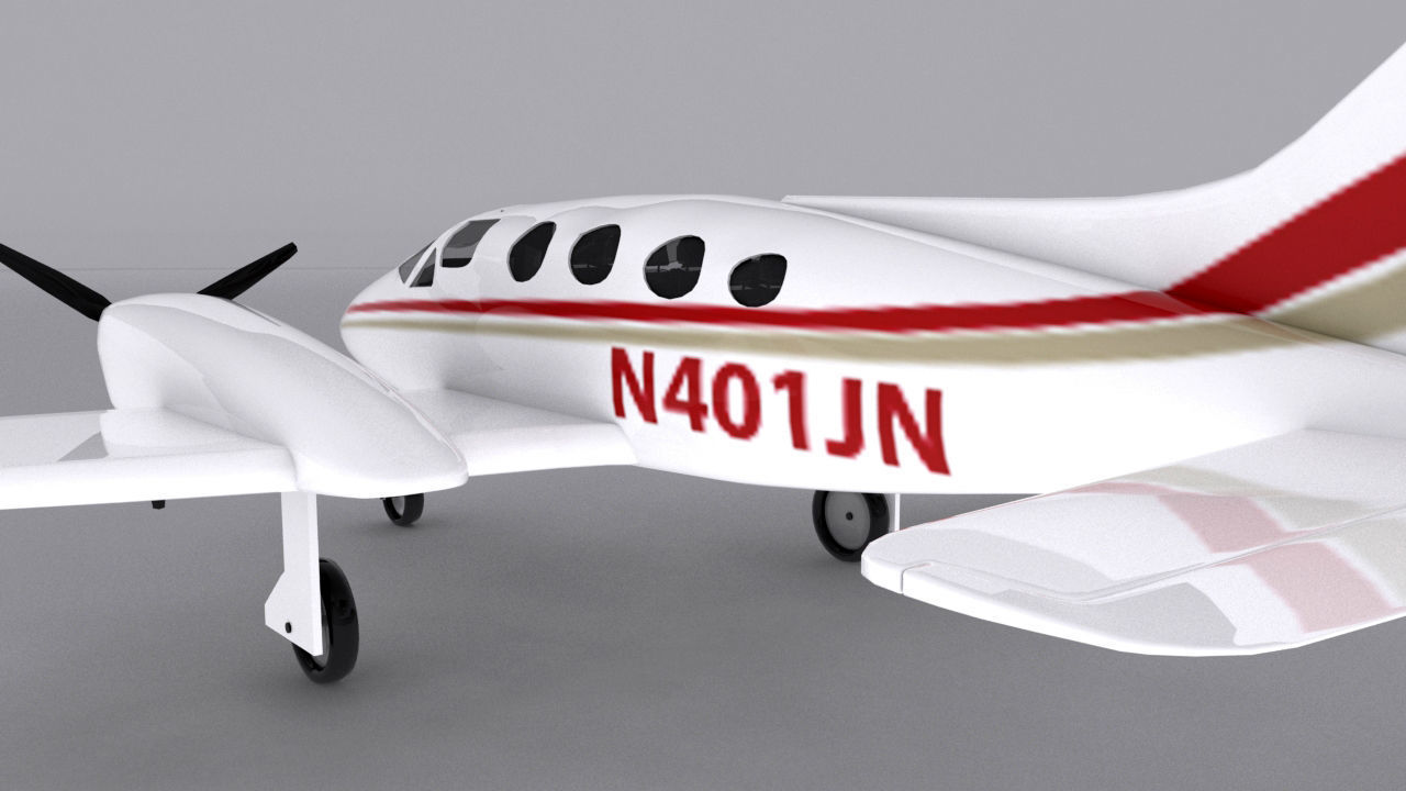 3D model Cessna 401 VR / AR / low-poly | CGTrader