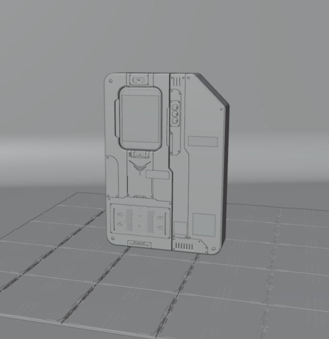 Hard surface door 3D model | CGTrader