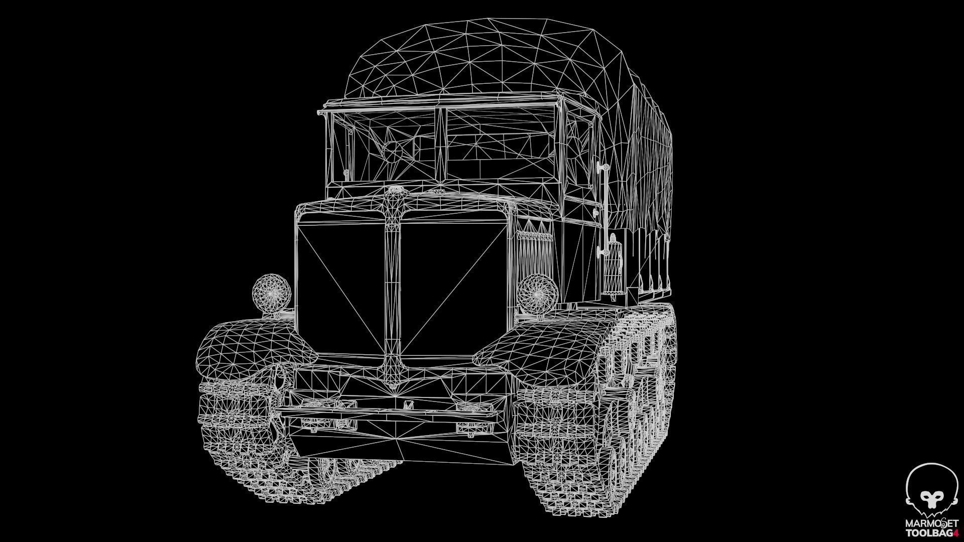 3D model Voroshilovets World War 2 Soviet heavy artillery tractor VR ...