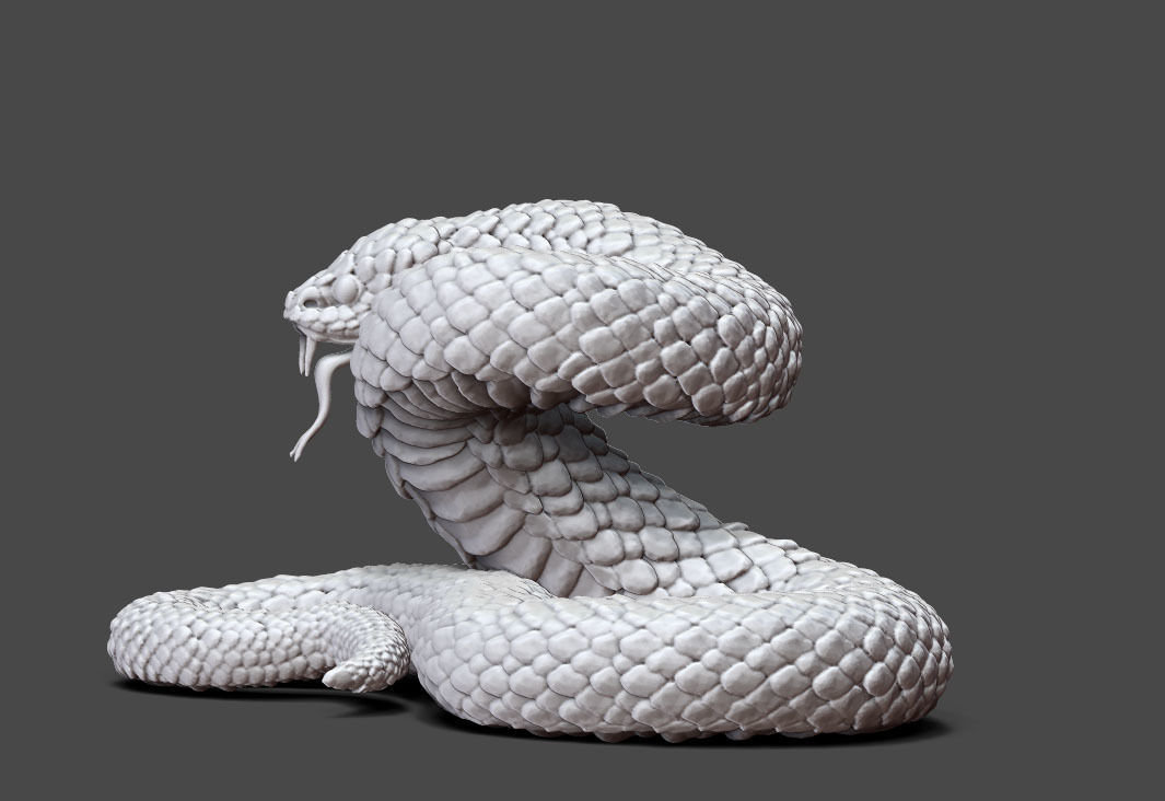Giant snake - 54 mm 3D model 3D printable | CGTrader