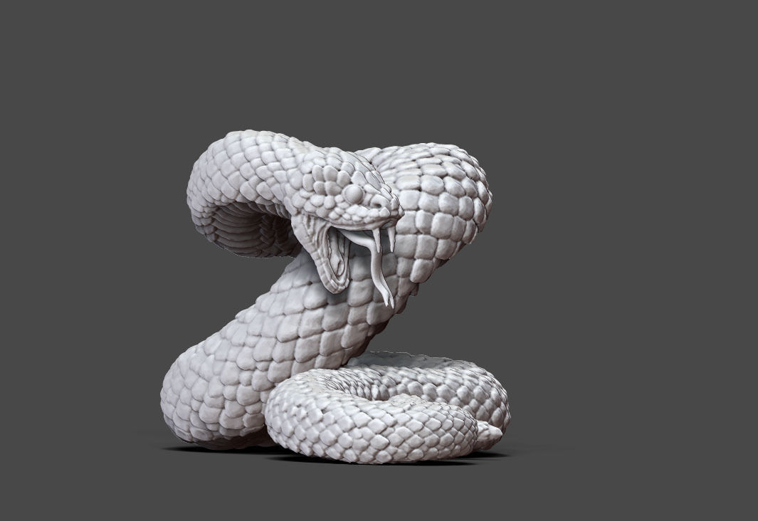 Giant snake - 54 mm 3D model 3D printable | CGTrader