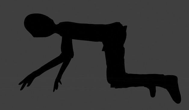 Man crawling free 3D model | CGTrader