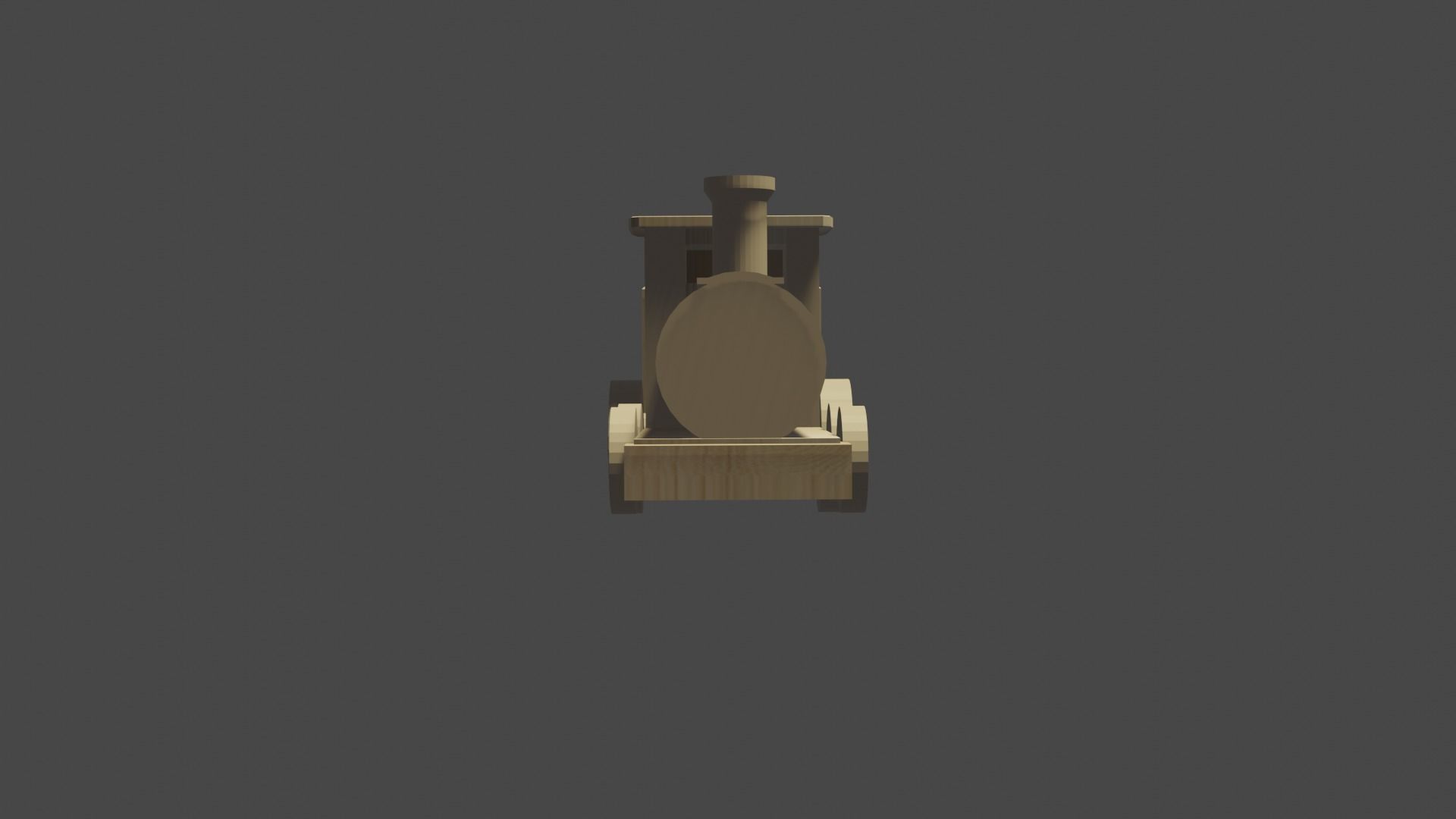 Wooden train low-poly 3D model | CGTrader