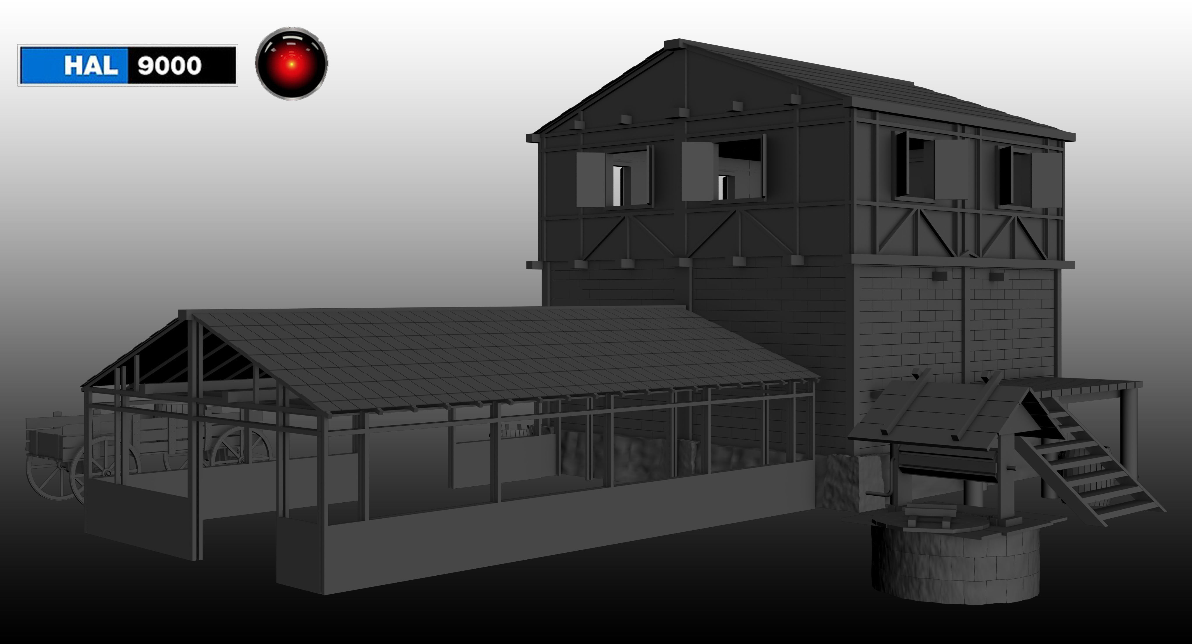 Medieval barn house 3D model | CGTrader