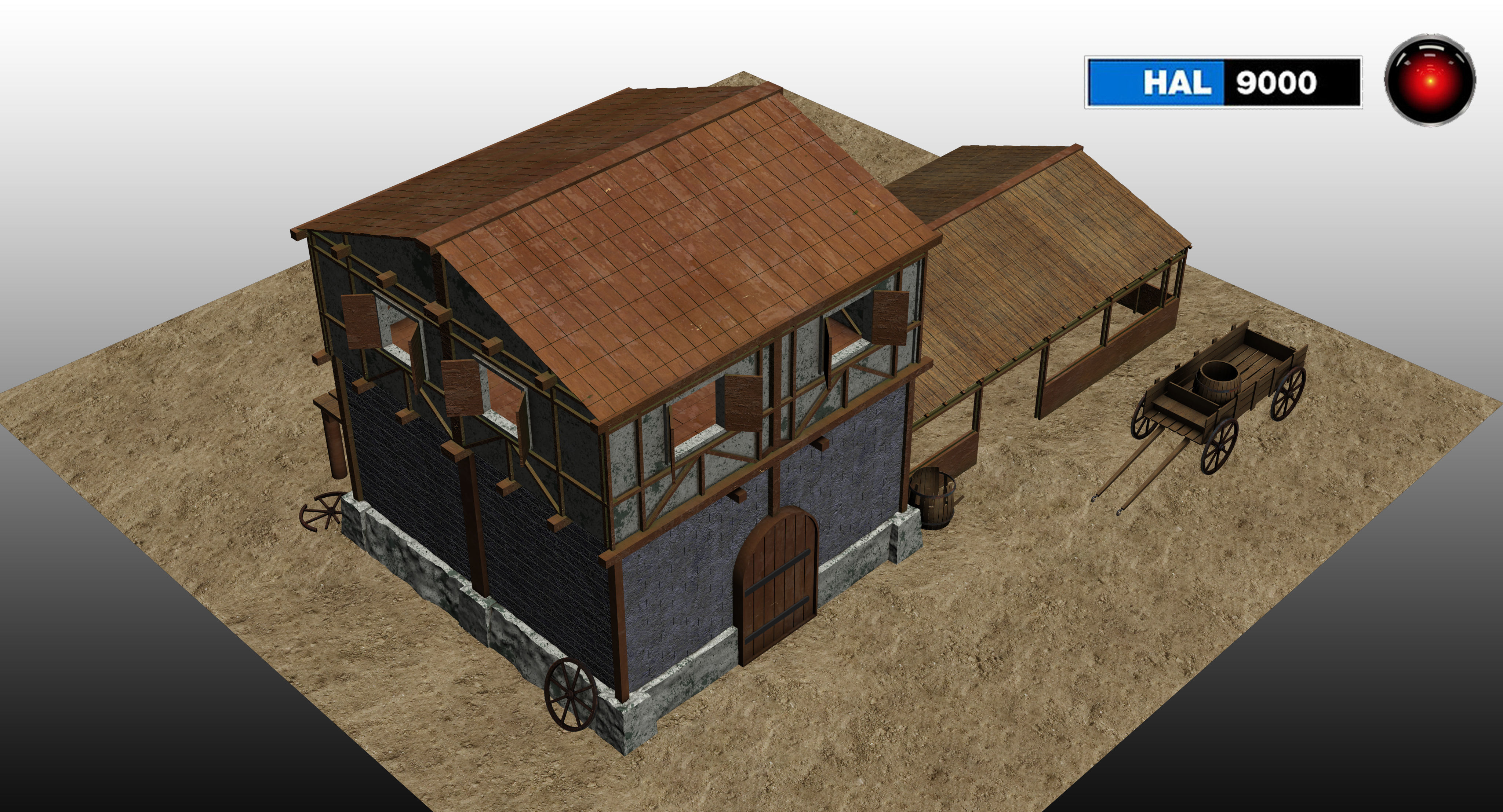 Medieval barn house 3D model | CGTrader