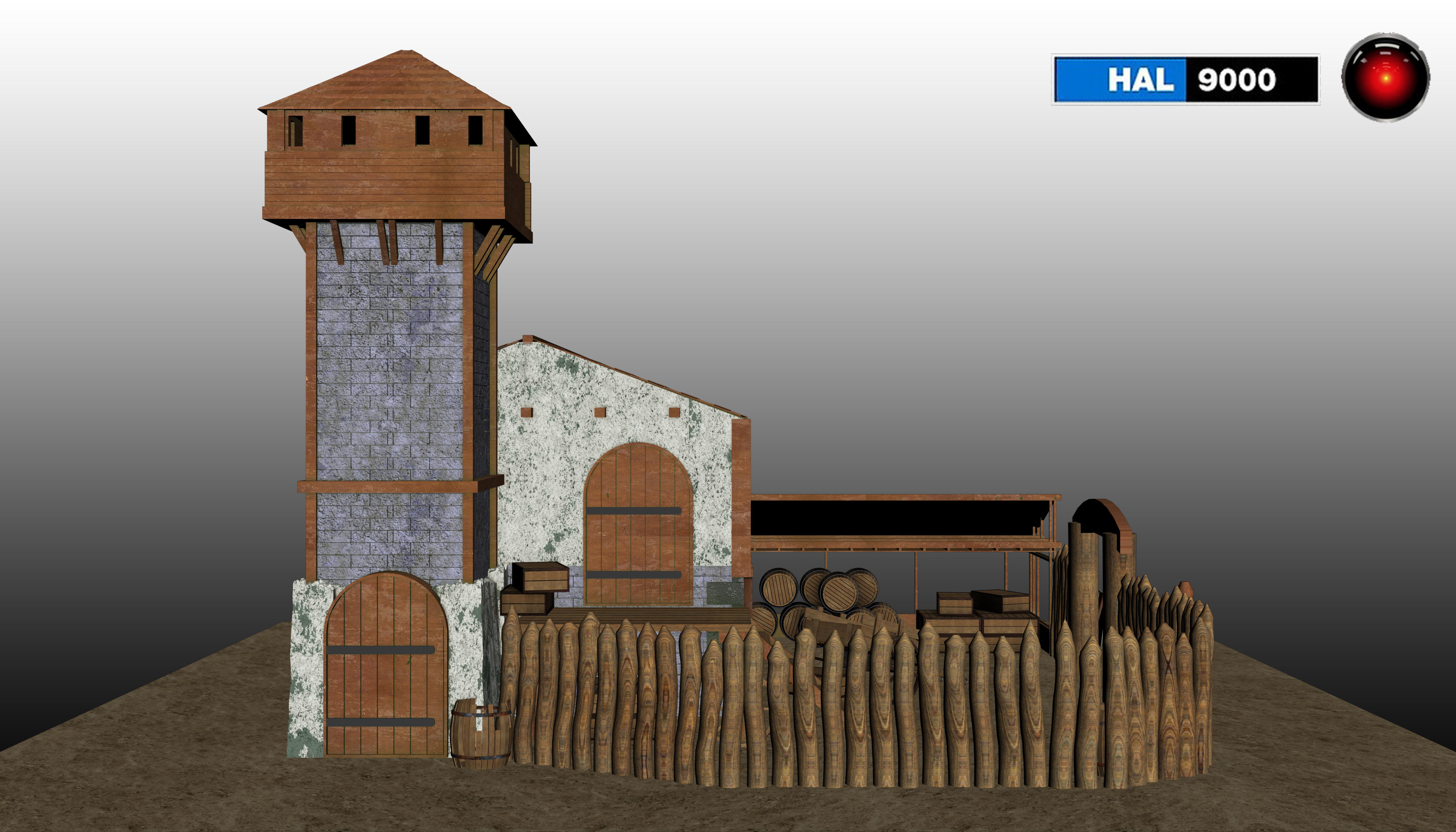 Medieval Supply post 3D model | CGTrader