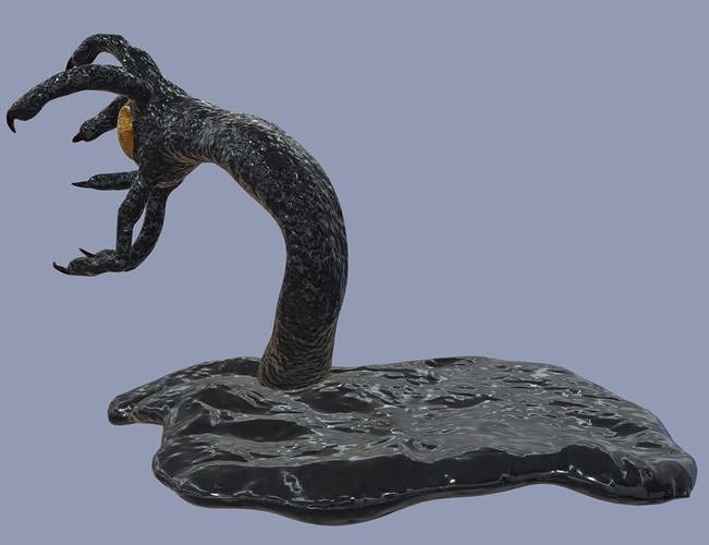 dark slime hand 3D model | CGTrader