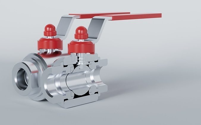 Ball Valve Free 3D model free VR / AR / low-poly 3D model | CGTrader
