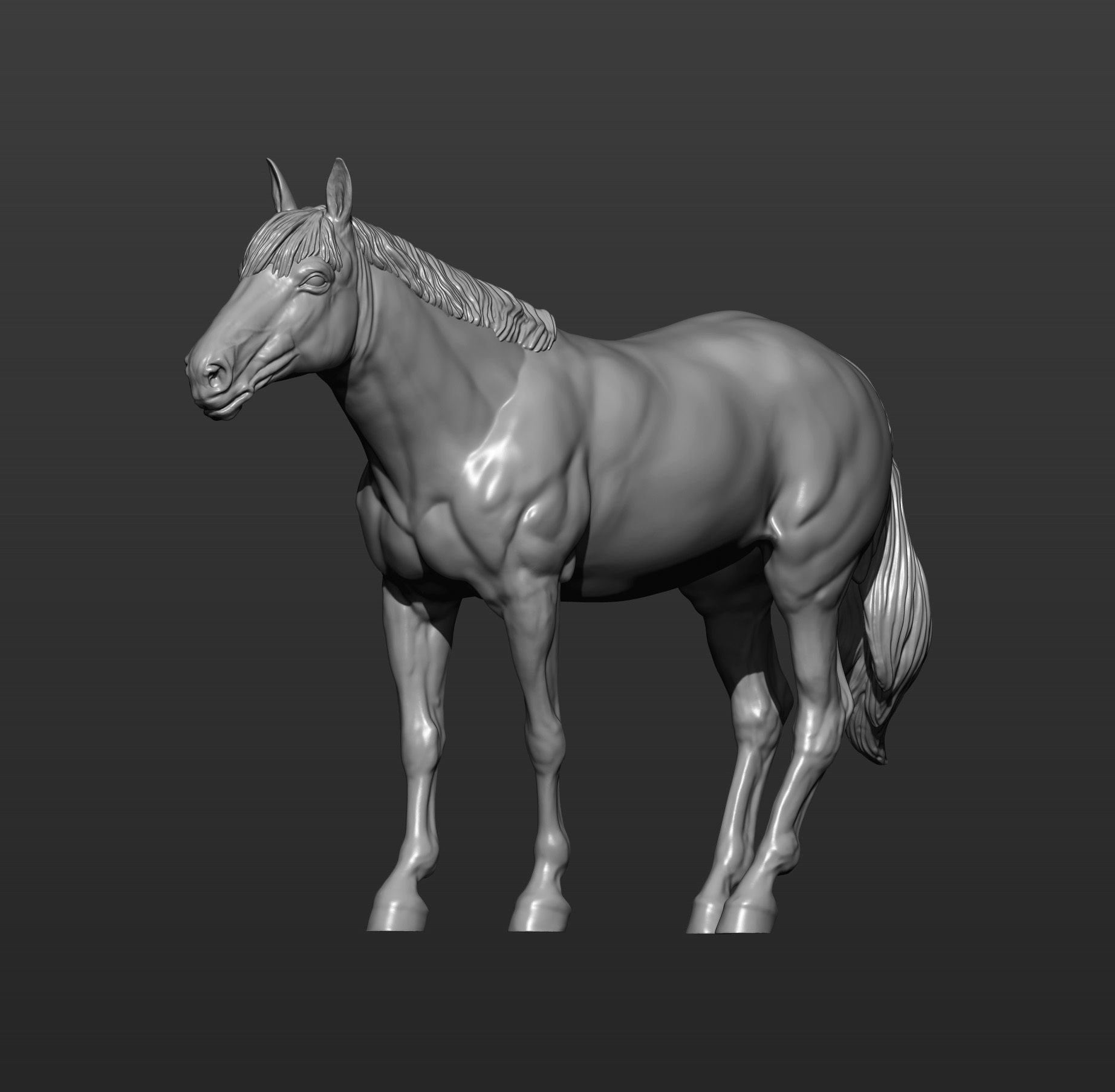 Horse 3D print model 3D model 3D printable | CGTrader