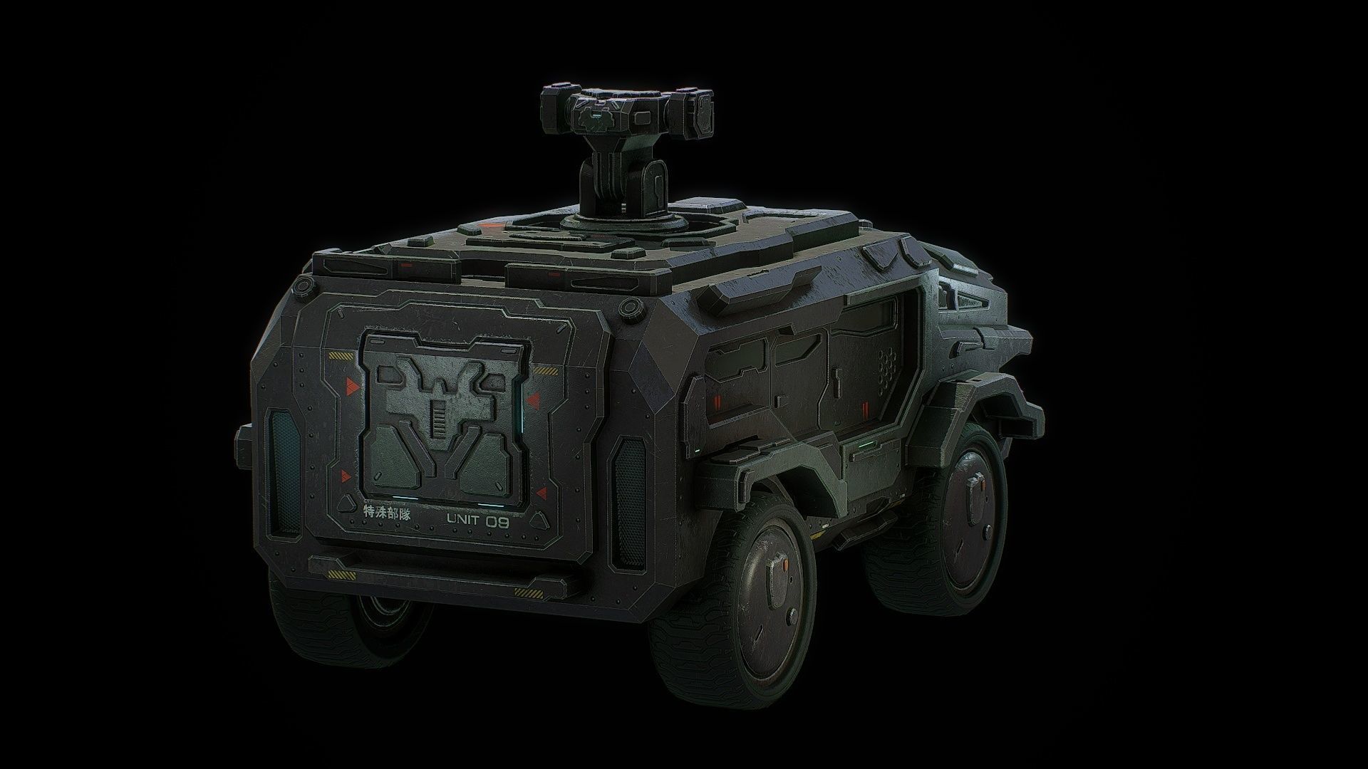 3D model Futuristic SWAT armored car VR / AR / low-poly | CGTrader