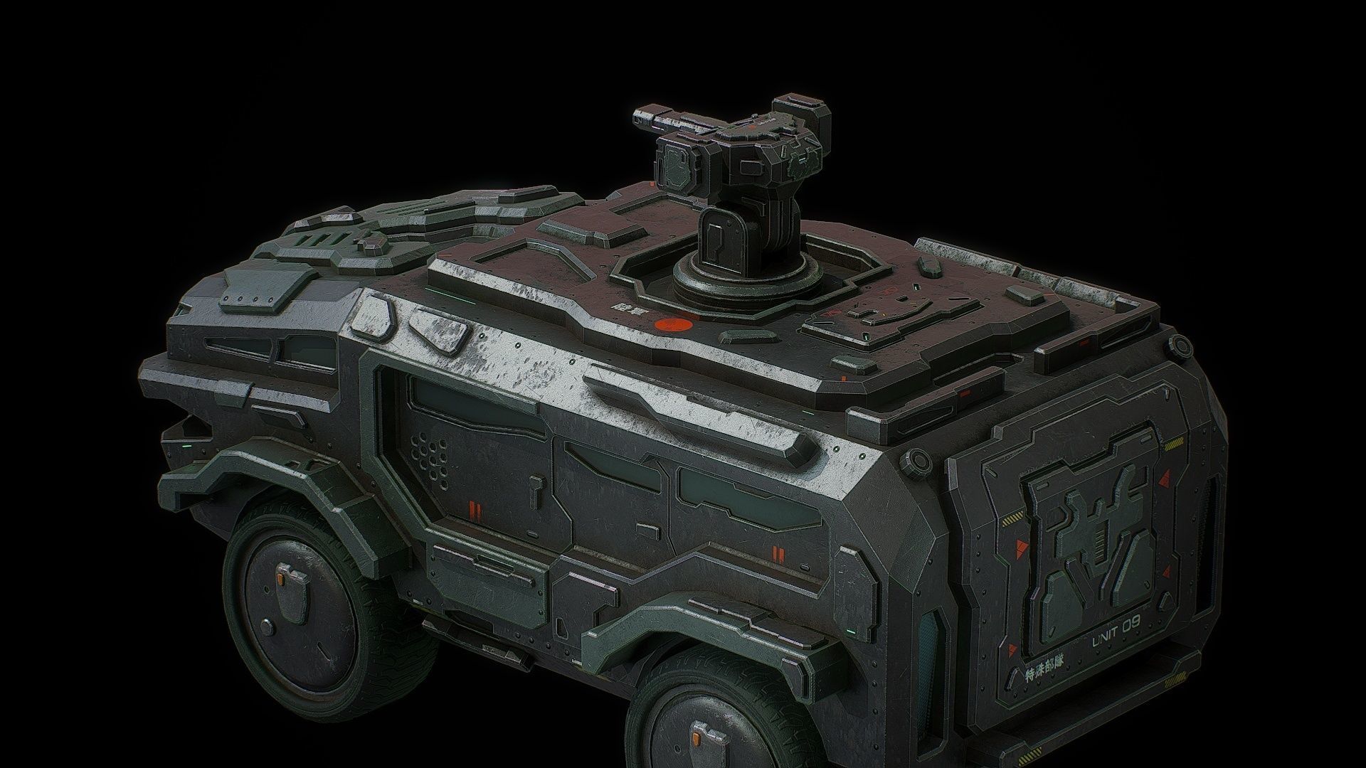 3D model Futuristic SWAT armored car VR / AR / low-poly | CGTrader