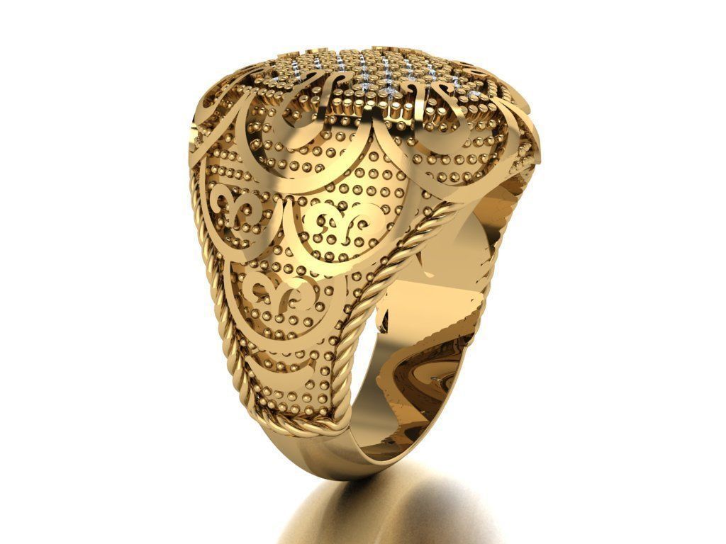 signet ring 3D model 3D printable | CGTrader