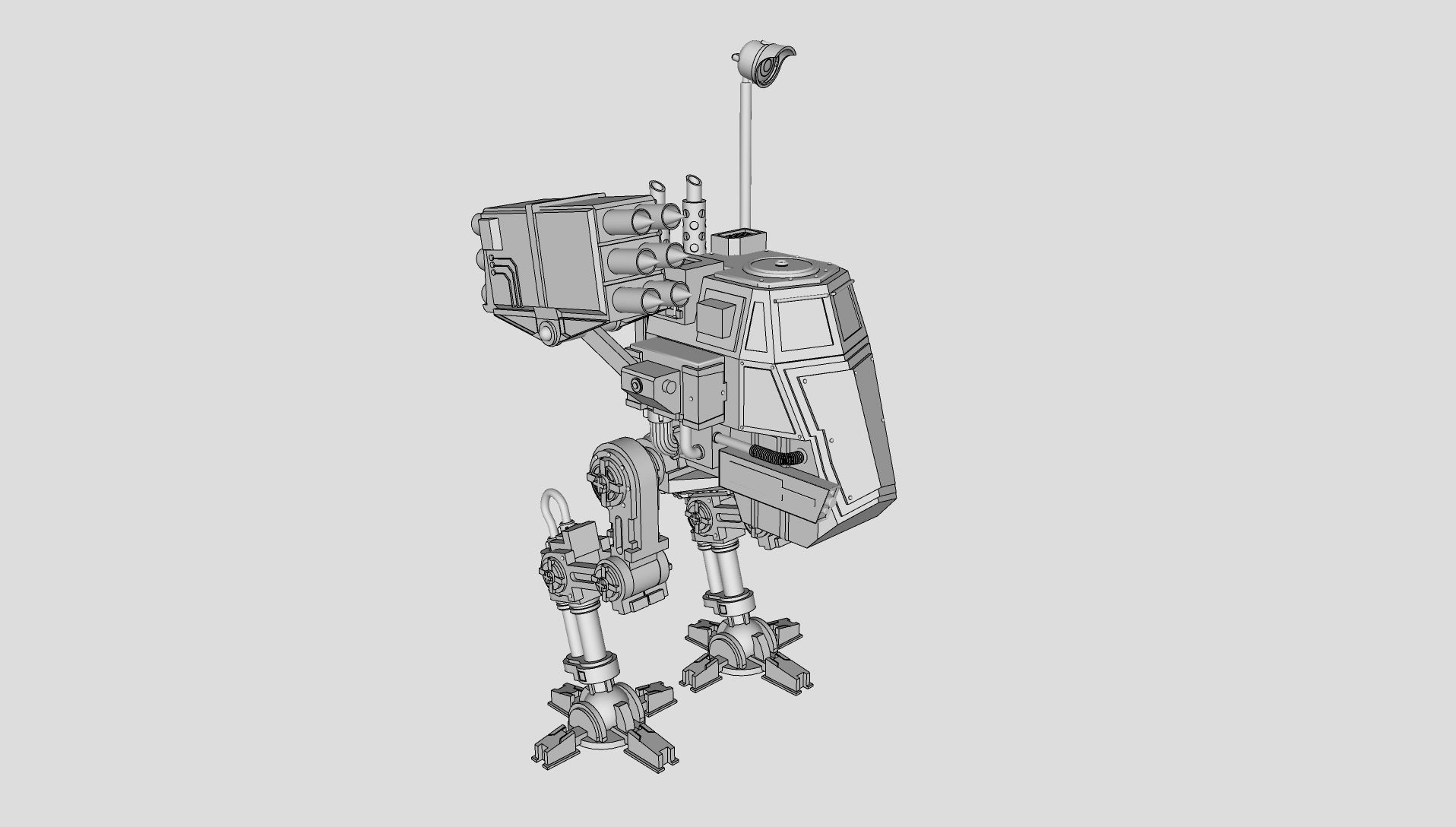 Support Sentinel with Missile Pod 3D model | CGTrader