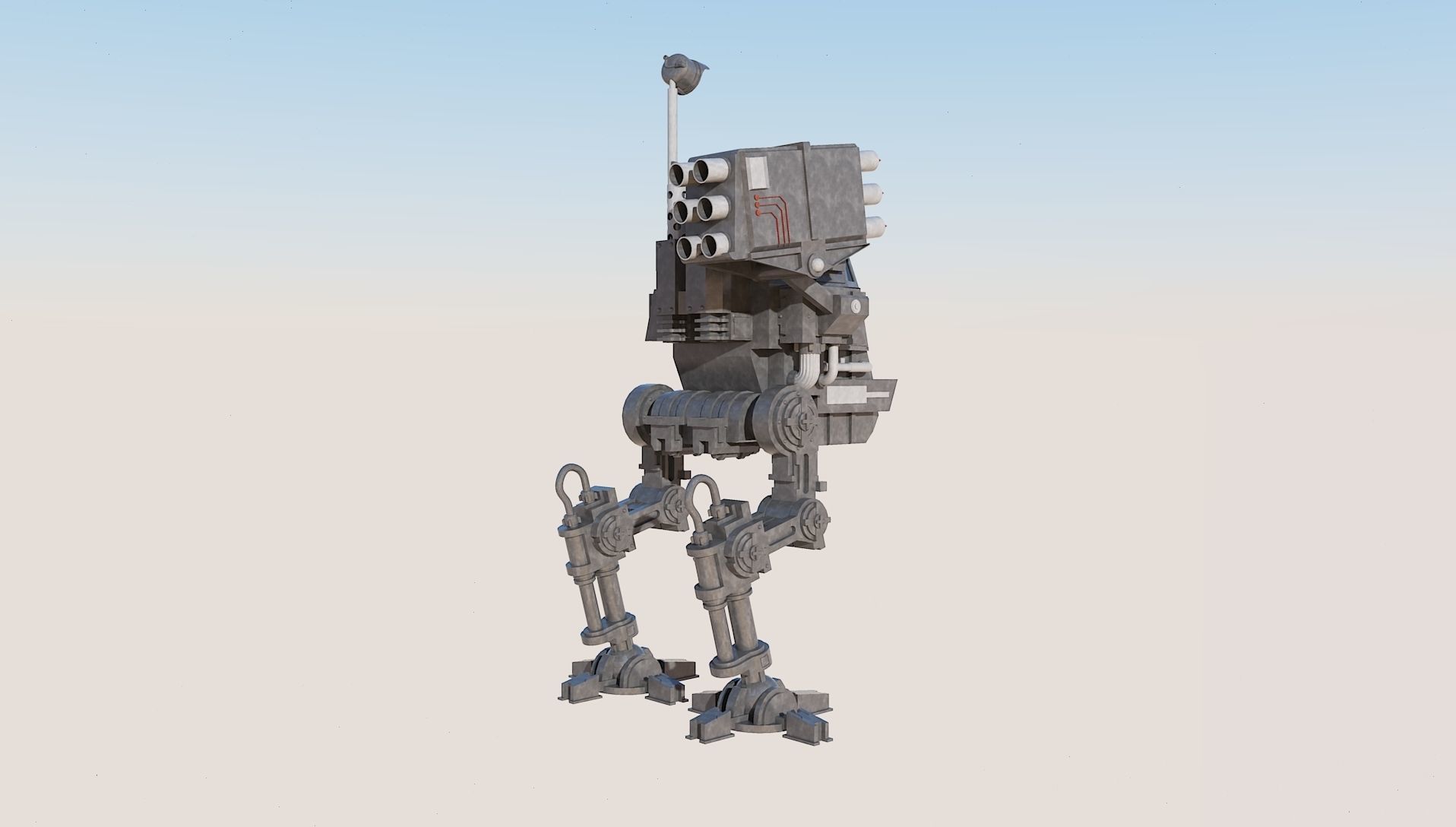 Support Sentinel with Missile Pod 3D model | CGTrader