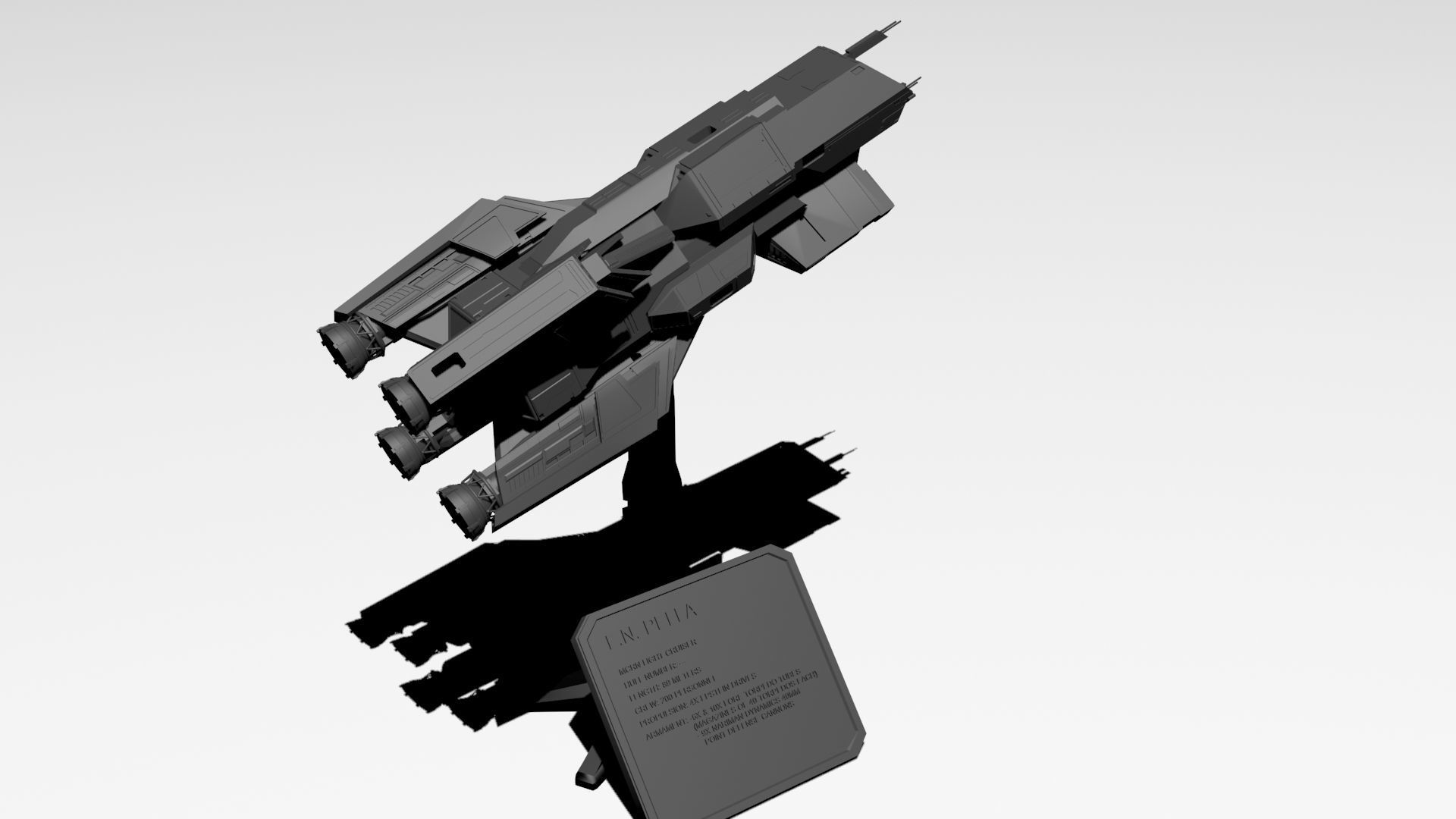 Expanse FN Pella - MCRN Light Cruiser 3D model 3D printable | CGTrader