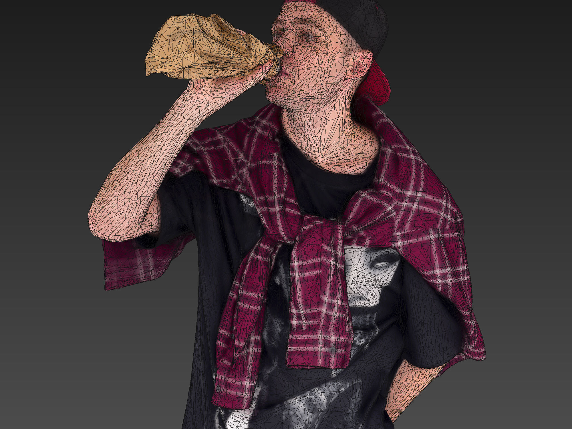 Young Rapper with Booze 3D model | CGTrader