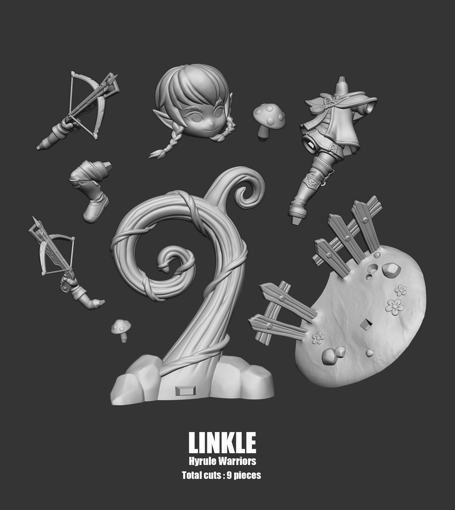 Linkle Chibi from Hyrule Warriors 3D model 3D printable | CGTrader
