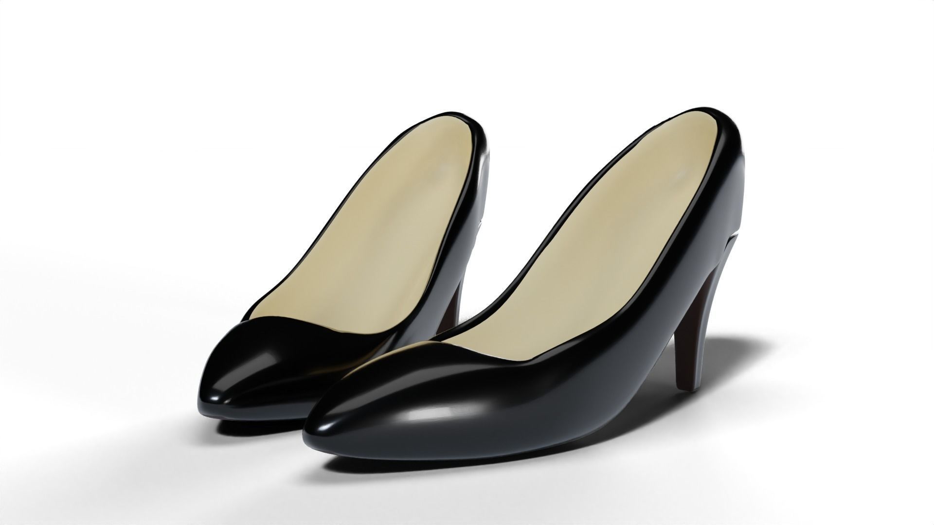 Black high heel shoes 3D model | CGTrader