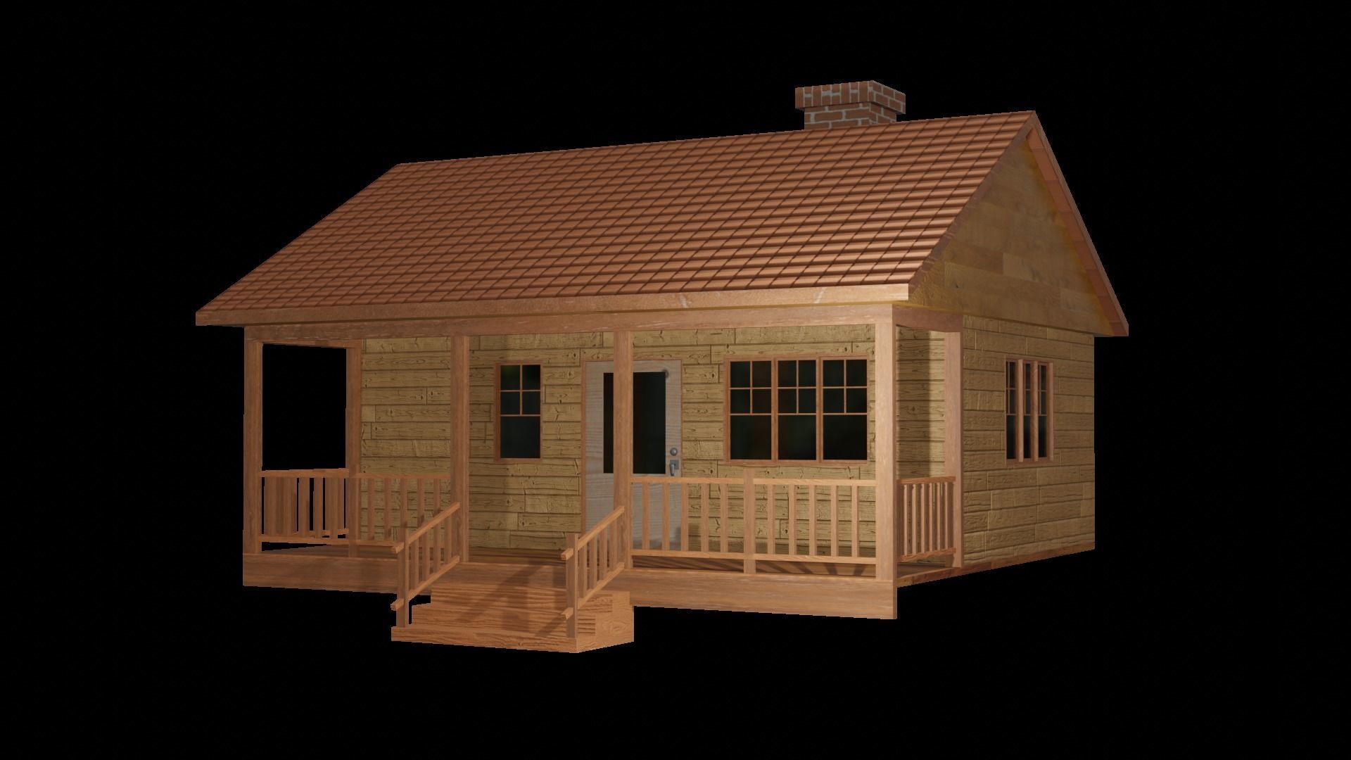 3D model cabin house VR / AR / low-poly | CGTrader