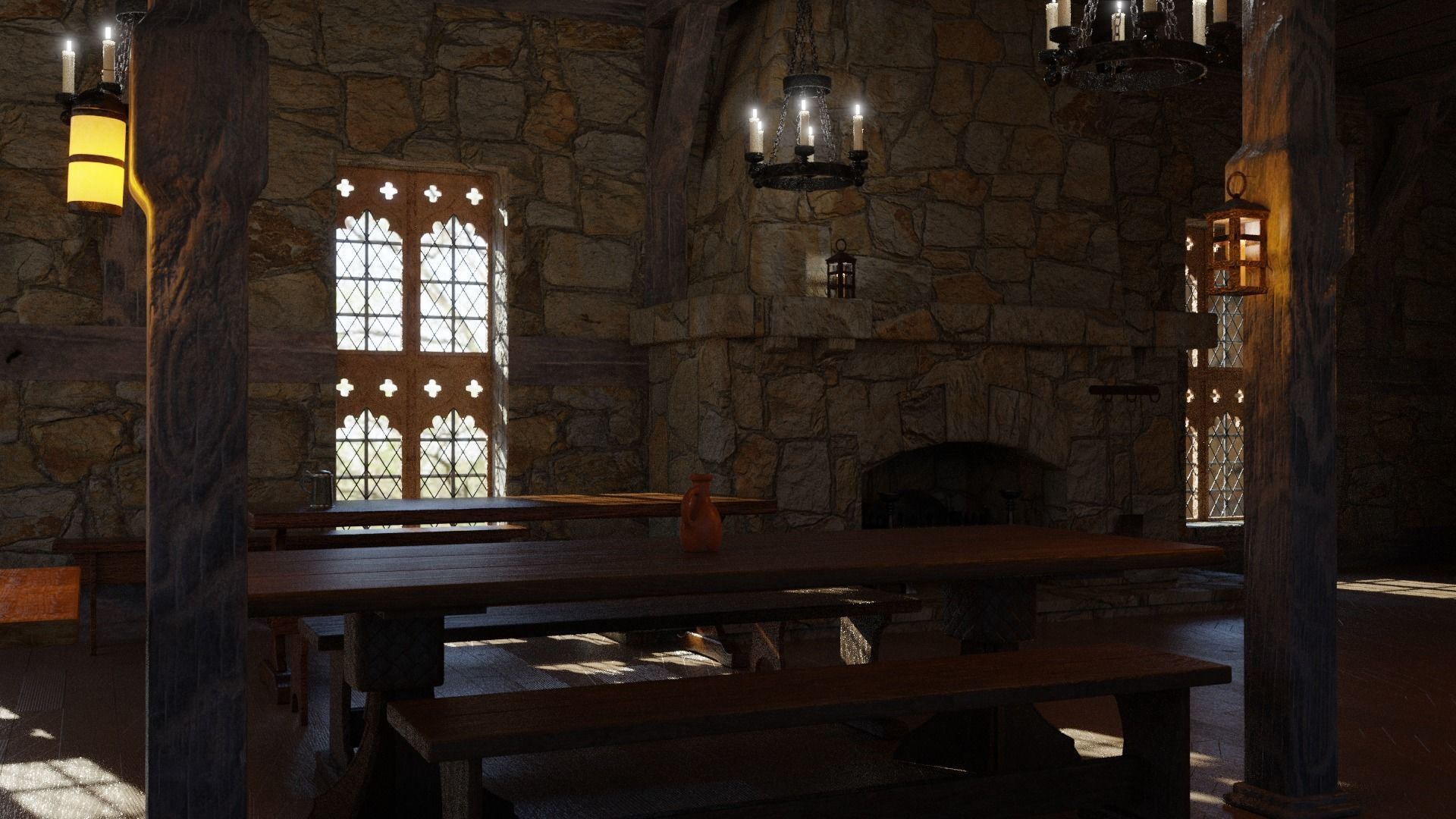 Medieval Tavern 3d Scene 3D model | CGTrader