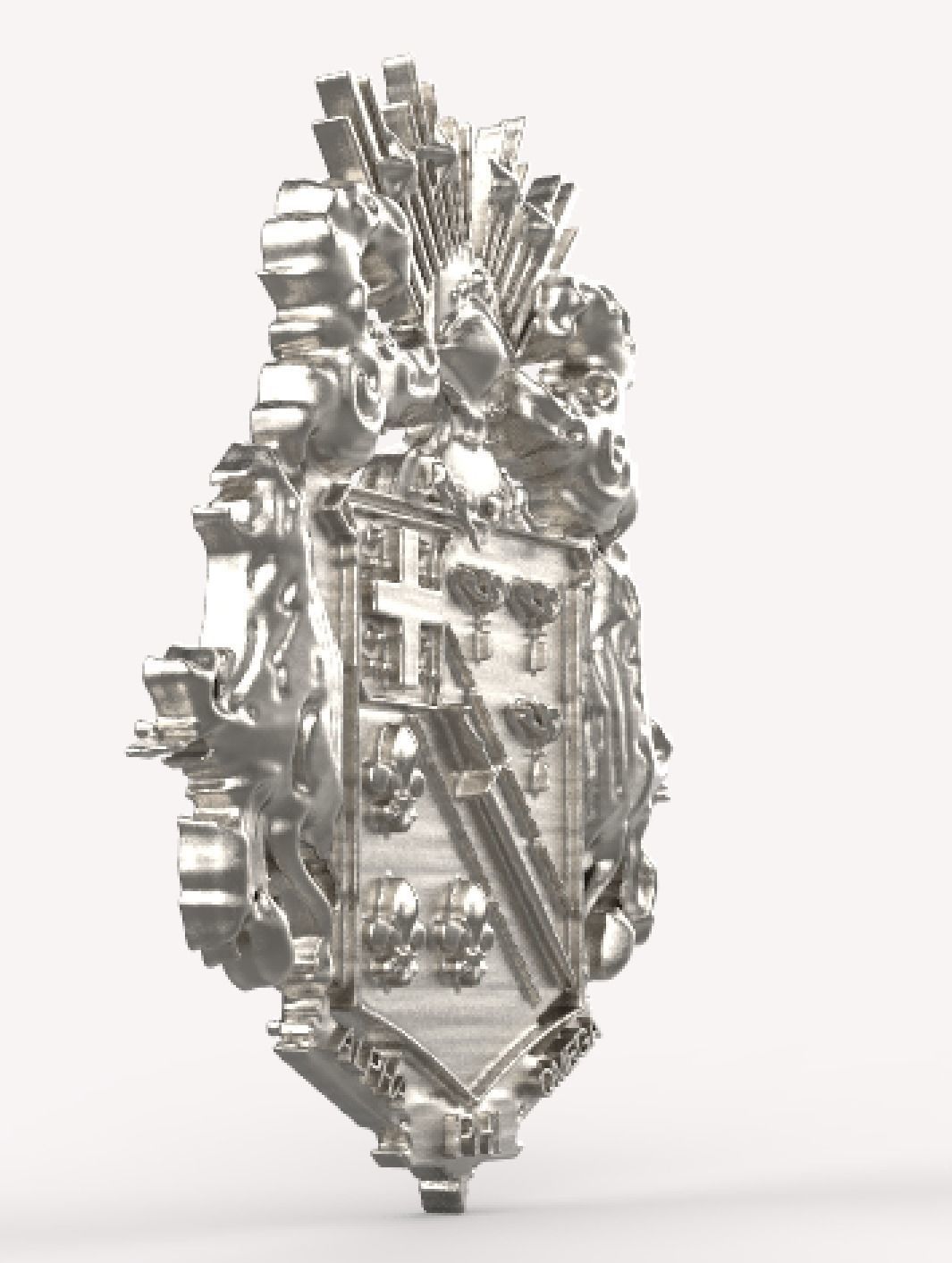 Alpha Phi Omega shield 3D model 3D printable | CGTrader