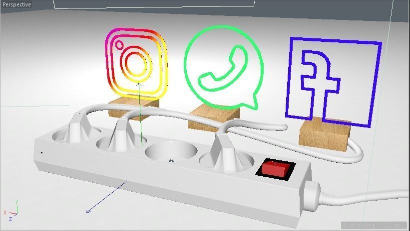 3D model unplug socials VR / AR / low-poly | CGTrader