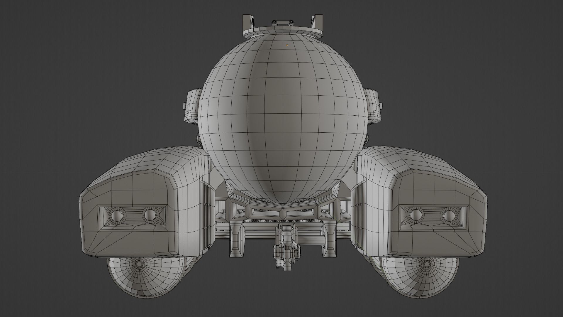 Submarine low poly 3d model orange and free VR / AR / low-poly 3D model ...