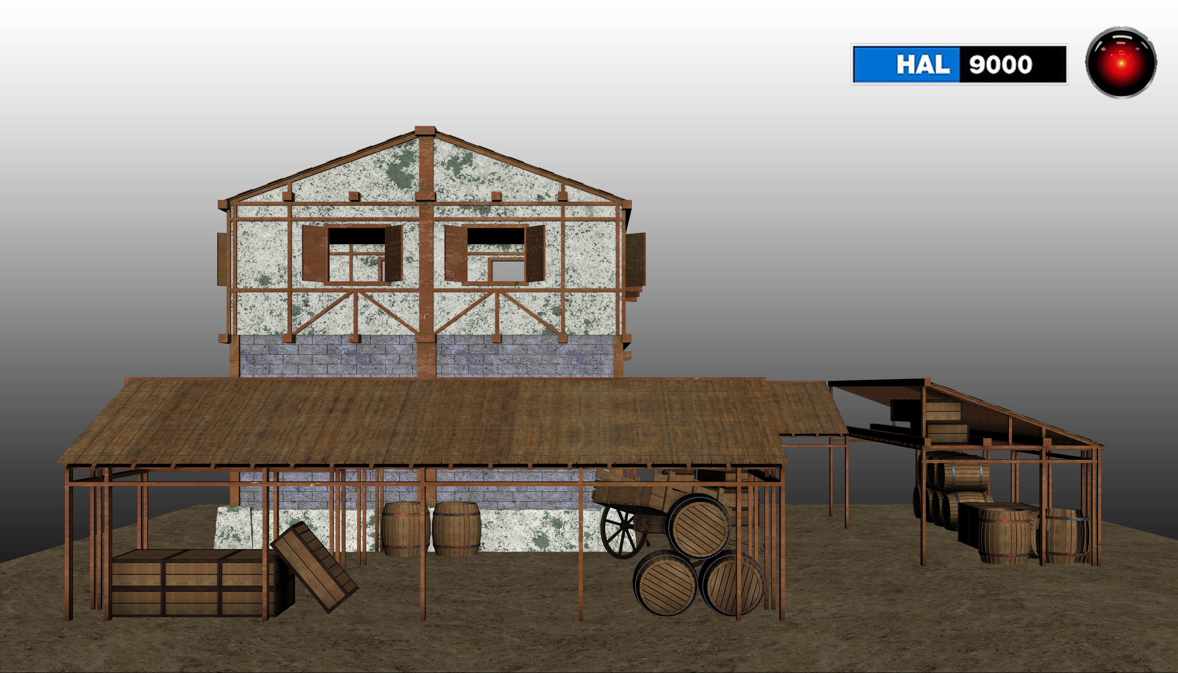 Medieval town warehouse 3D model | CGTrader