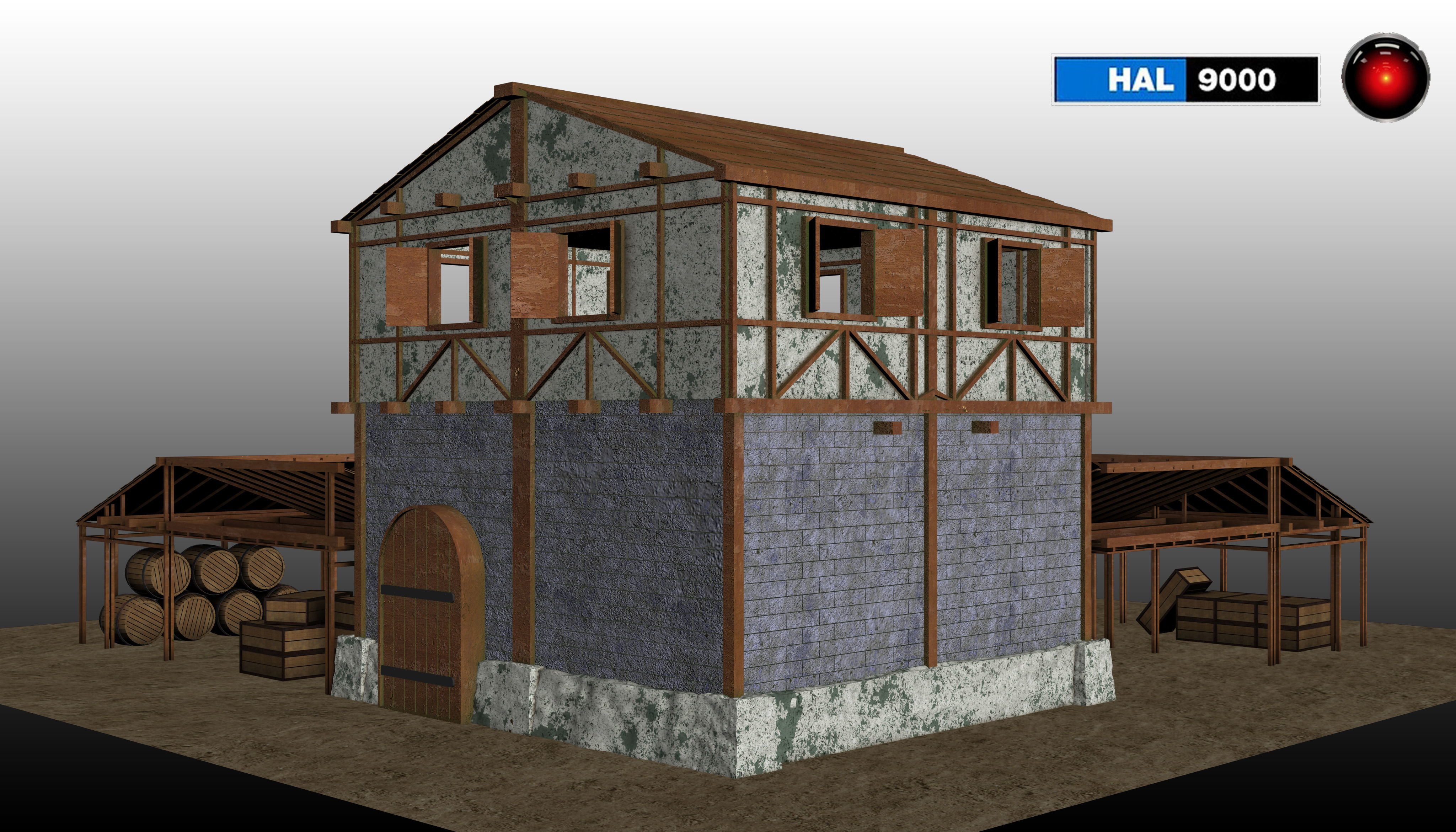 Medieval town warehouse 3D model | CGTrader
