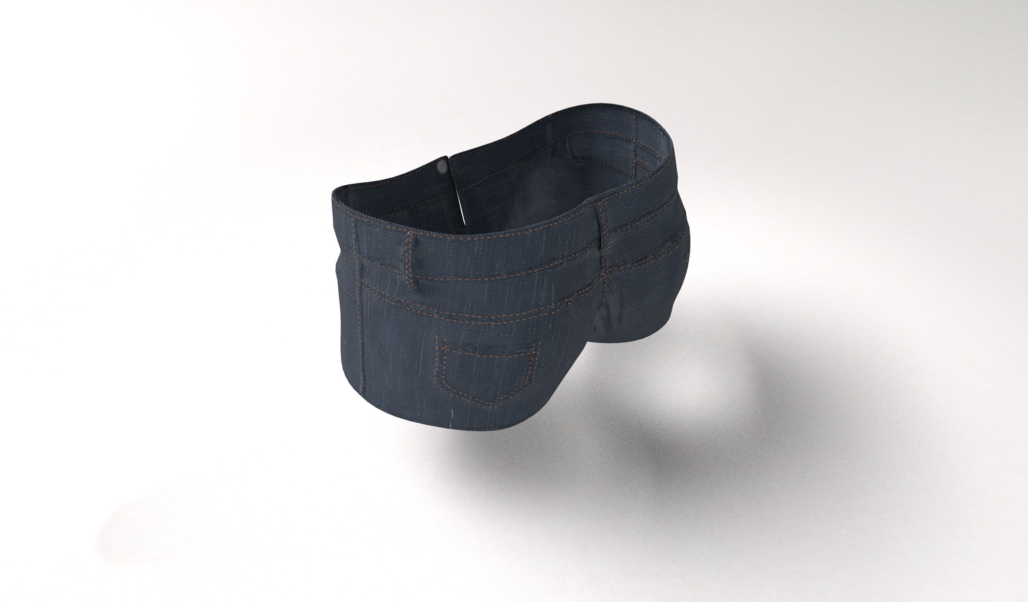 Free Denim short shorts Low-poly 3D model free VR / AR / low-poly 3D ...