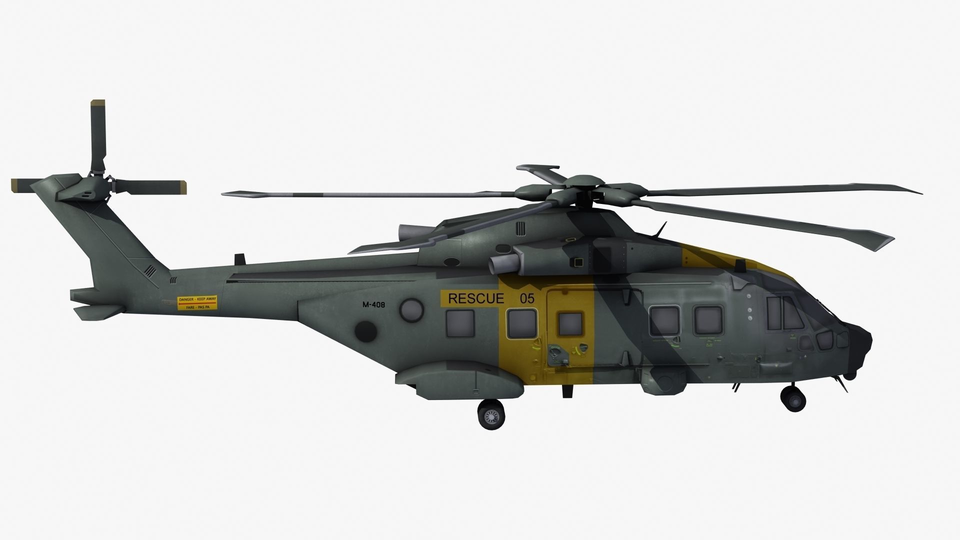 3D model AW101 Merlin Rescue LD1 VR / AR / low-poly | CGTrader