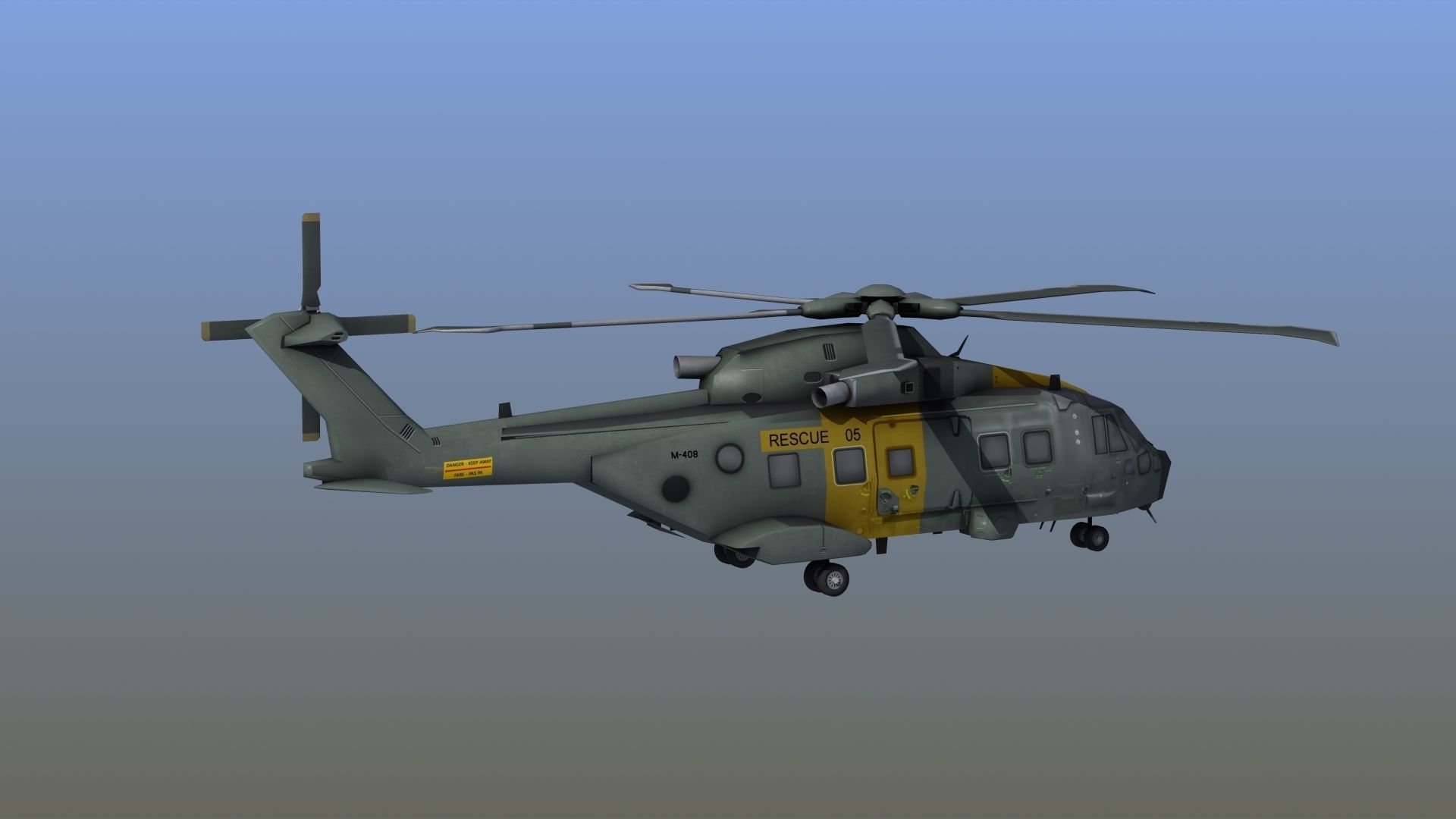 3D model AW101 Merlin Rescue LD1 VR / AR / low-poly | CGTrader