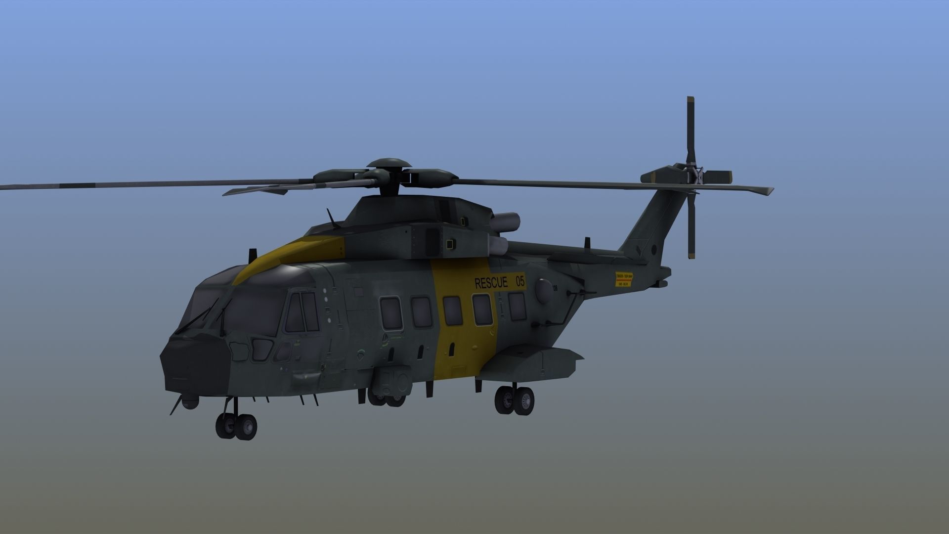 3D model AW101 Merlin Rescue LD1 VR / AR / low-poly | CGTrader