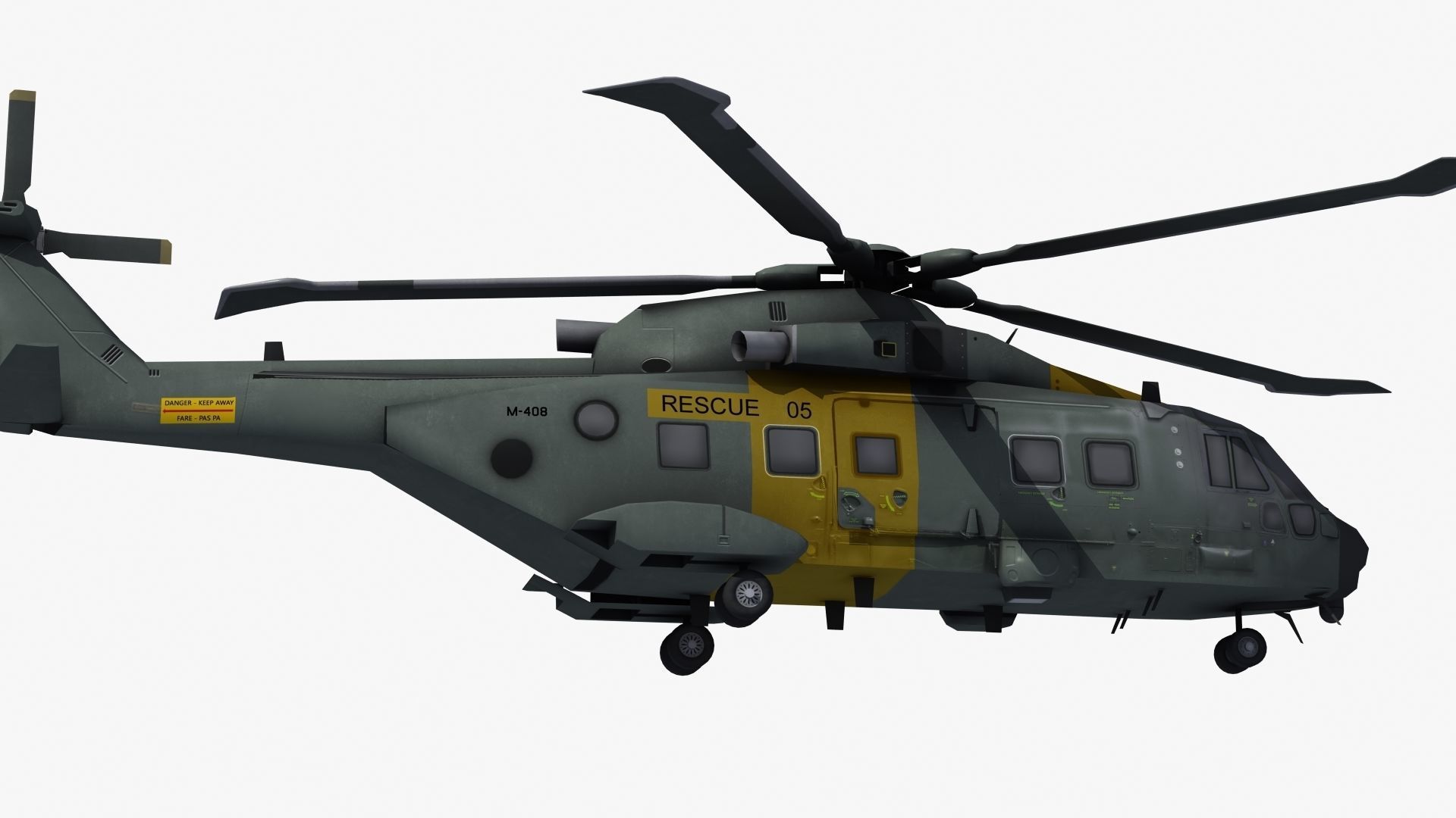 3D model AW101 Merlin Rescue LD1 VR / AR / low-poly | CGTrader