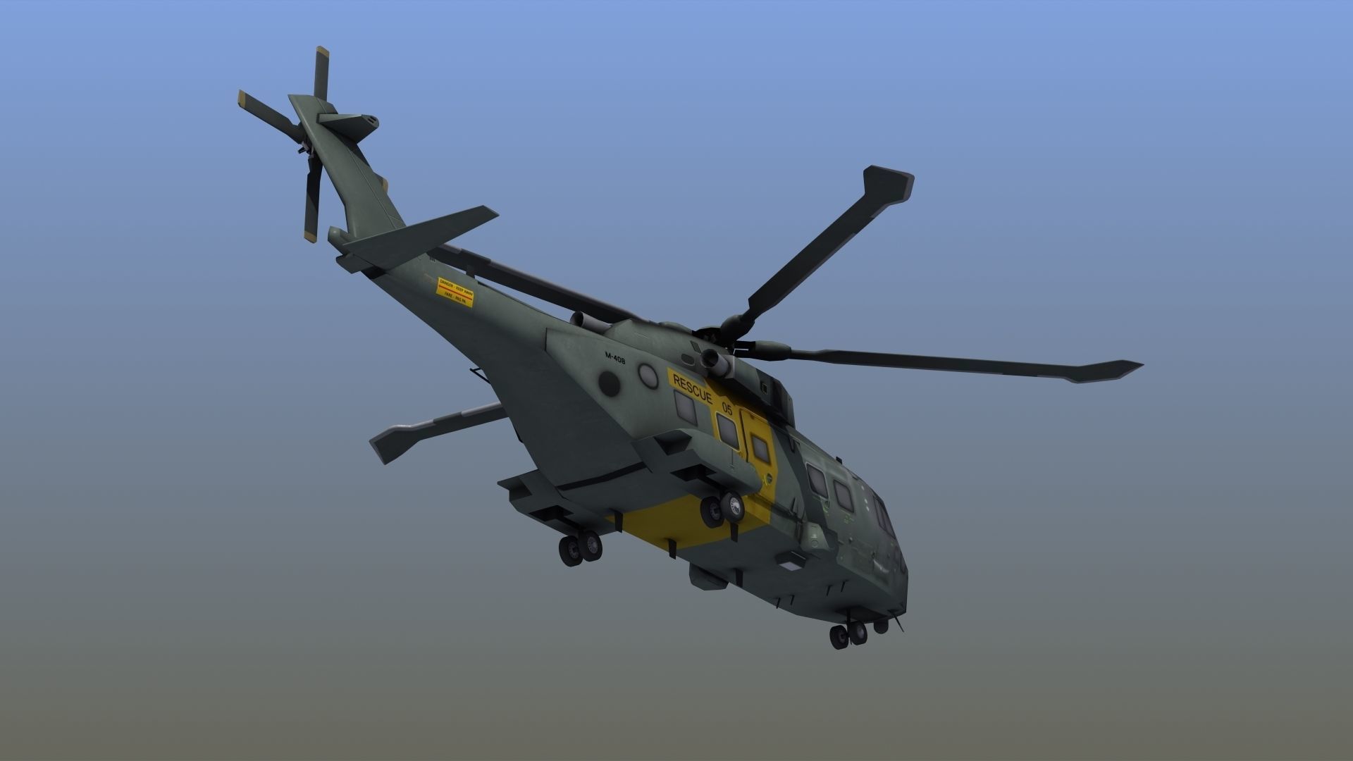 3D model AW101 Merlin Rescue LD1 VR / AR / low-poly | CGTrader