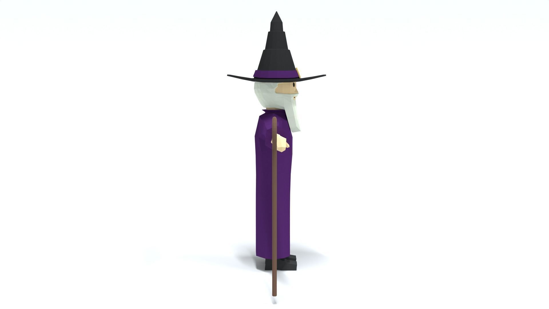3D model Low Poly Cartoon Wizard VR / AR / low-poly | CGTrader