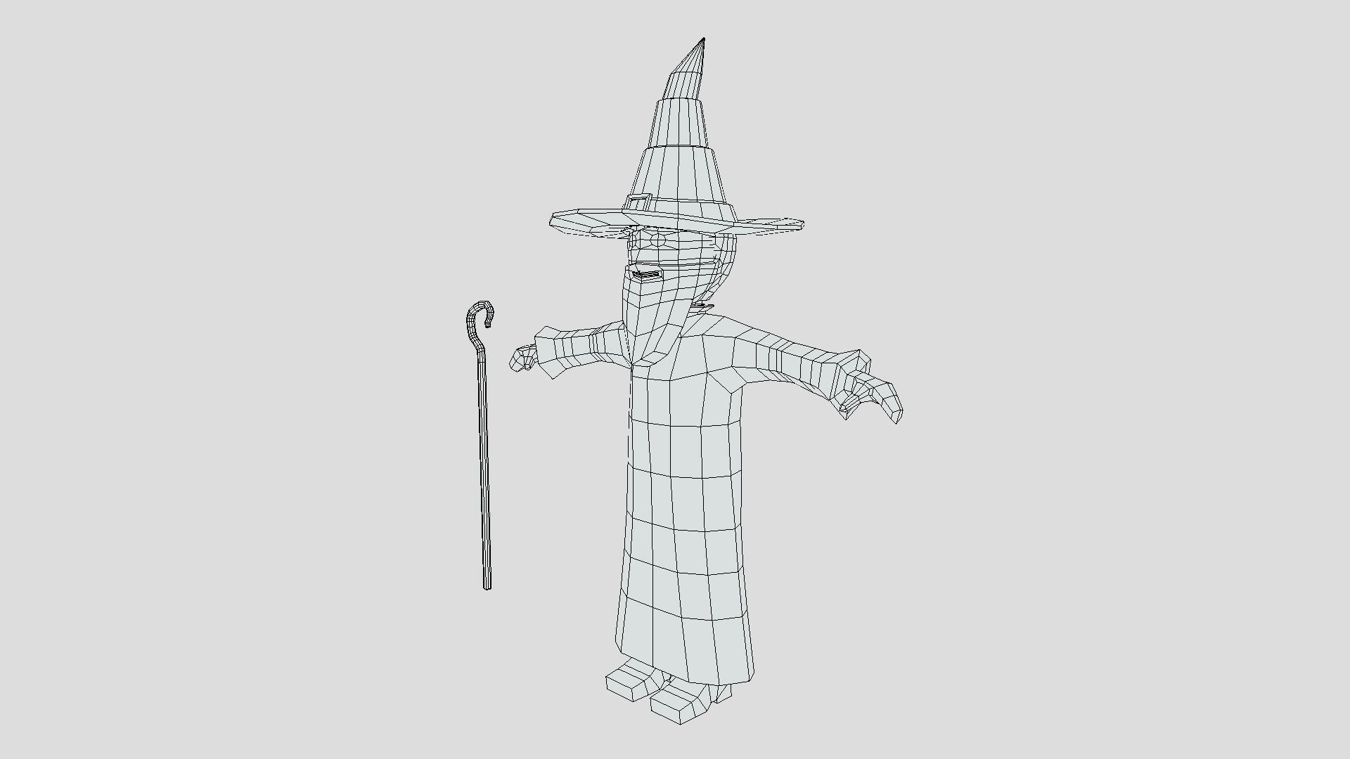 3D model Low Poly Cartoon Wizard VR / AR / low-poly | CGTrader