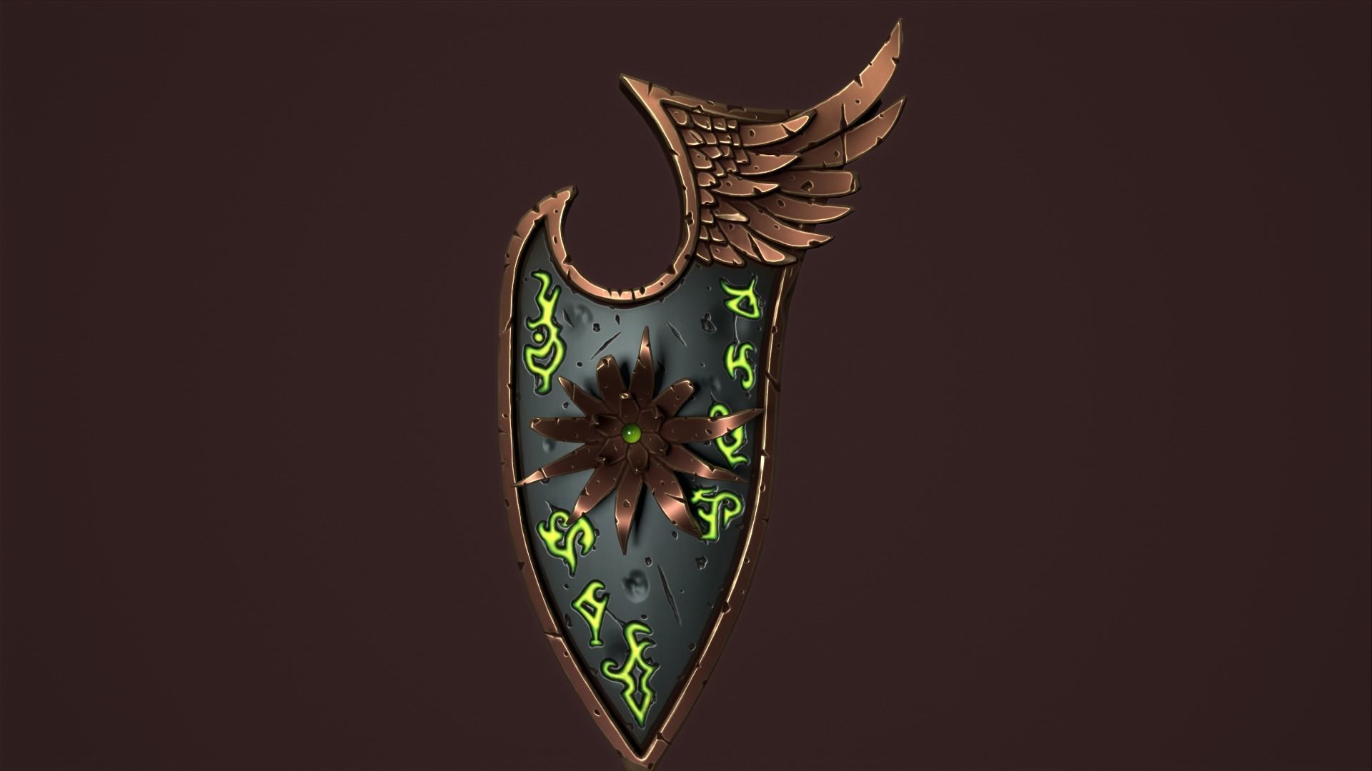 3D model Rune shield VR / AR / low-poly | CGTrader