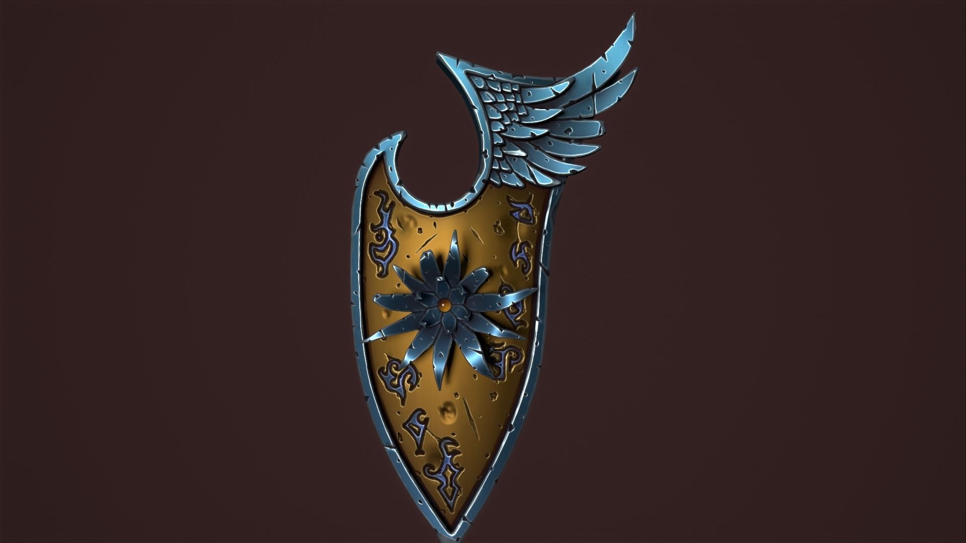 3D model Rune shield VR / AR / low-poly | CGTrader