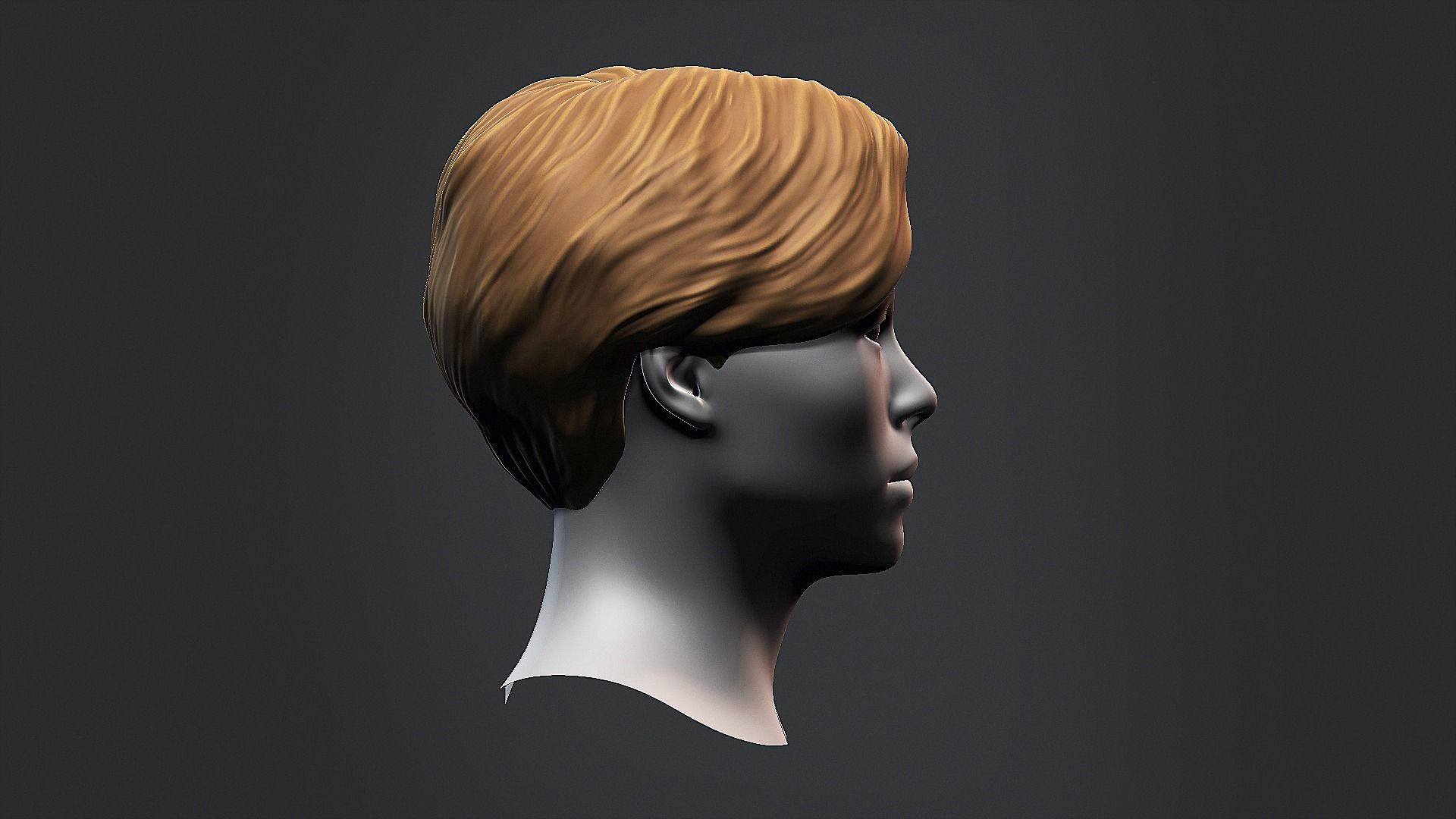 Hair - Low Poly Hairstyle Free Samples free VR / AR / low-poly 3D model ...